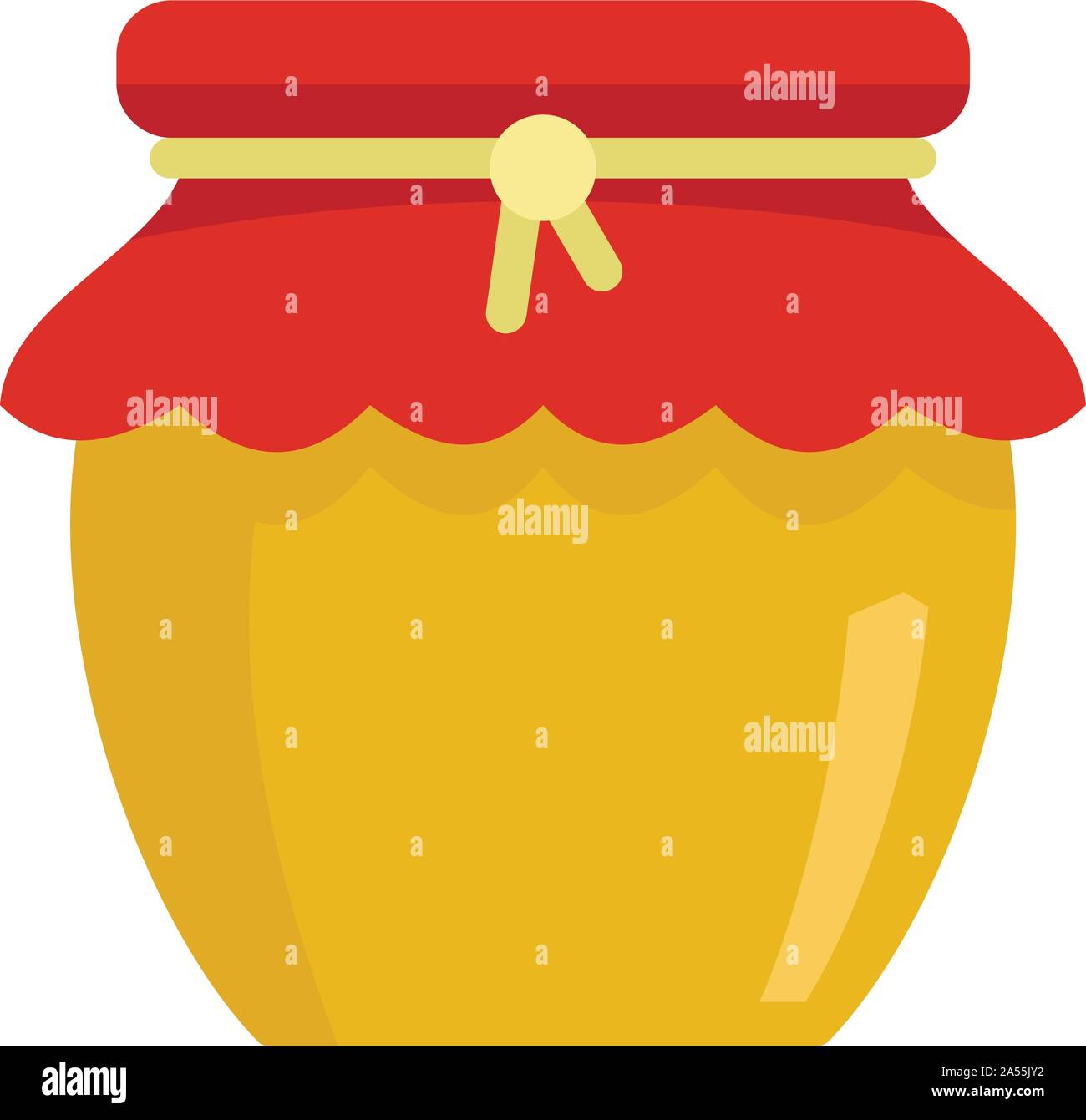 Honey jar icon. Flat illustration of honey jar vector icon for web design Stock Vector Image ...