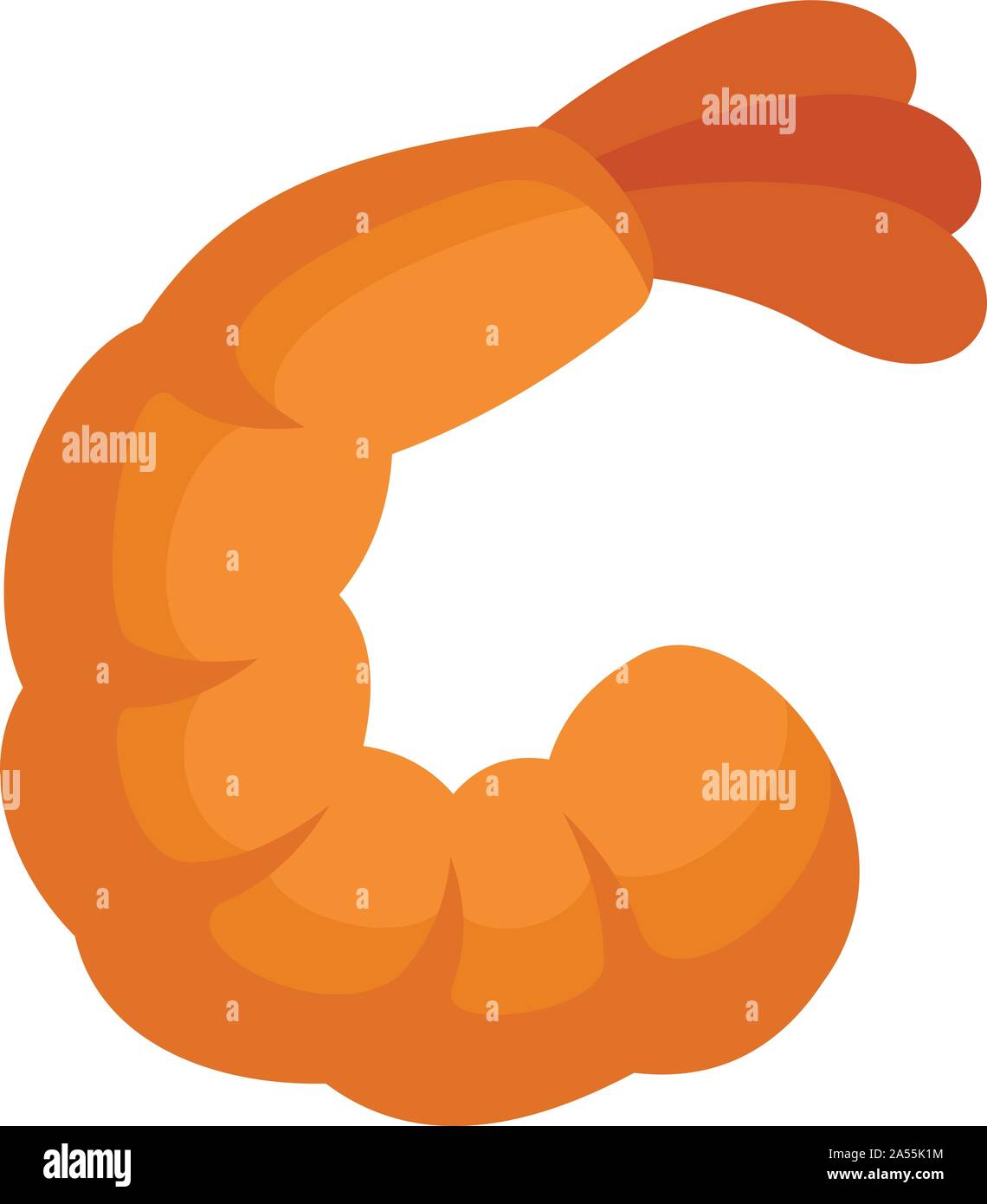 Shrimp tail icon. Flat illustration of shrimp tail vector icon for web ...