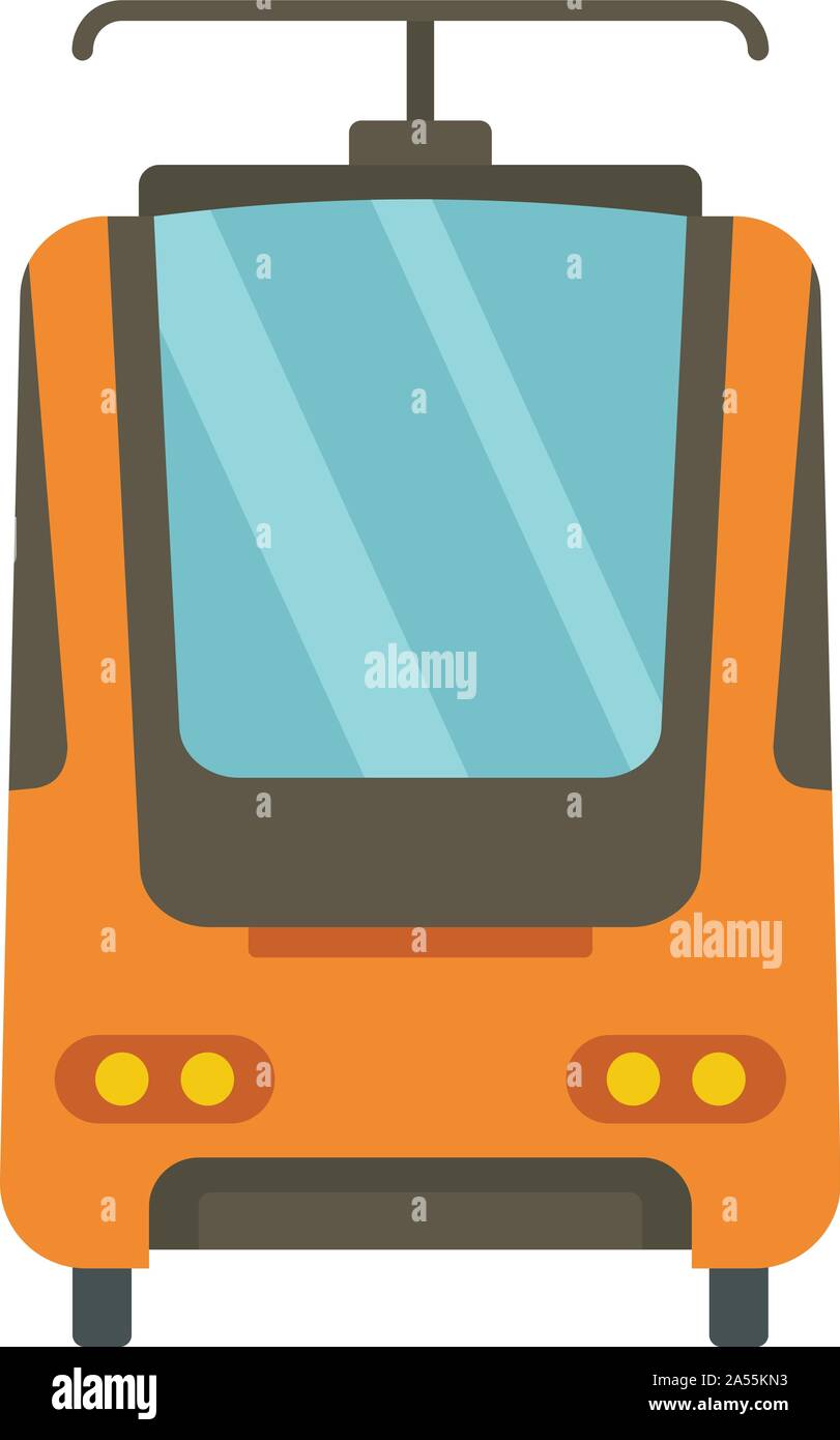 Electric train icon. Flat illustration of electric train vector icon ...