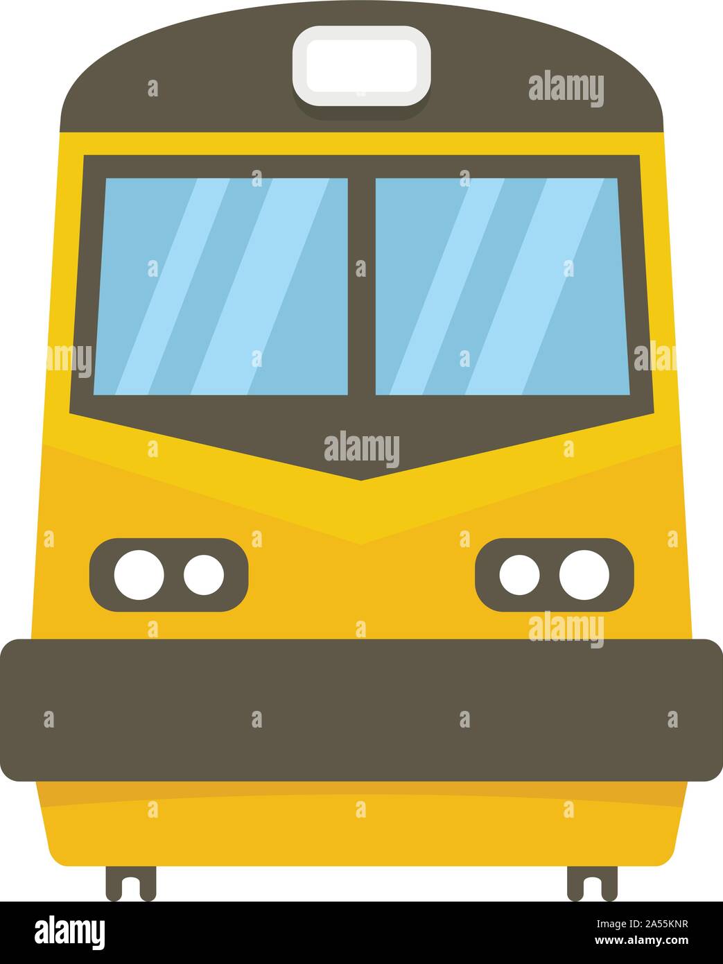Front of train icon. Flat illustration of front of train vector icon ...