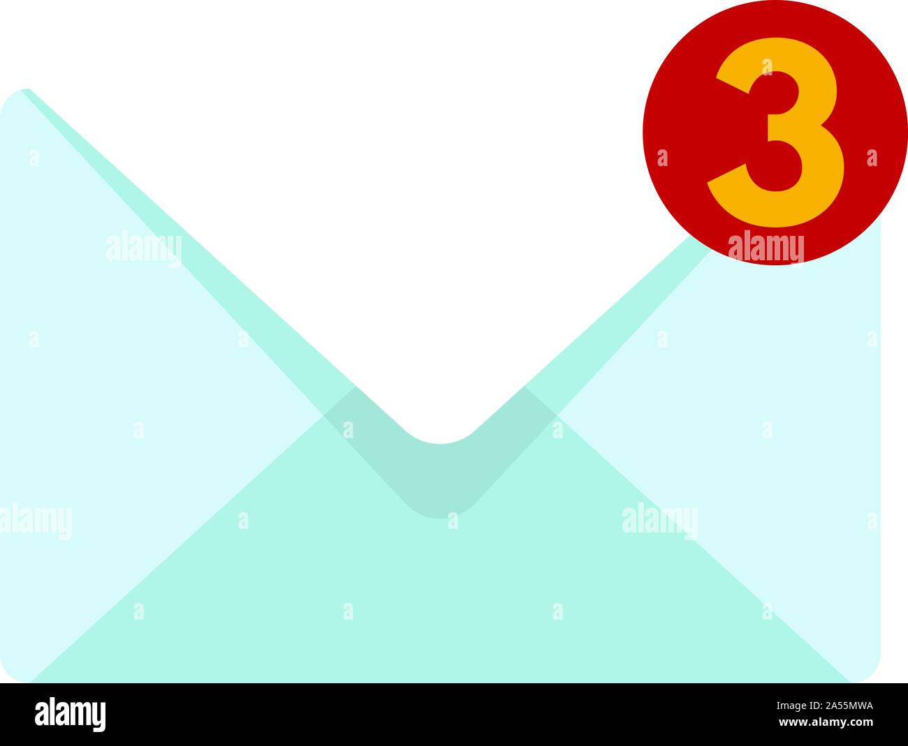 New mail inbox icon. Flat illustration of new mail inbox vector icon ...