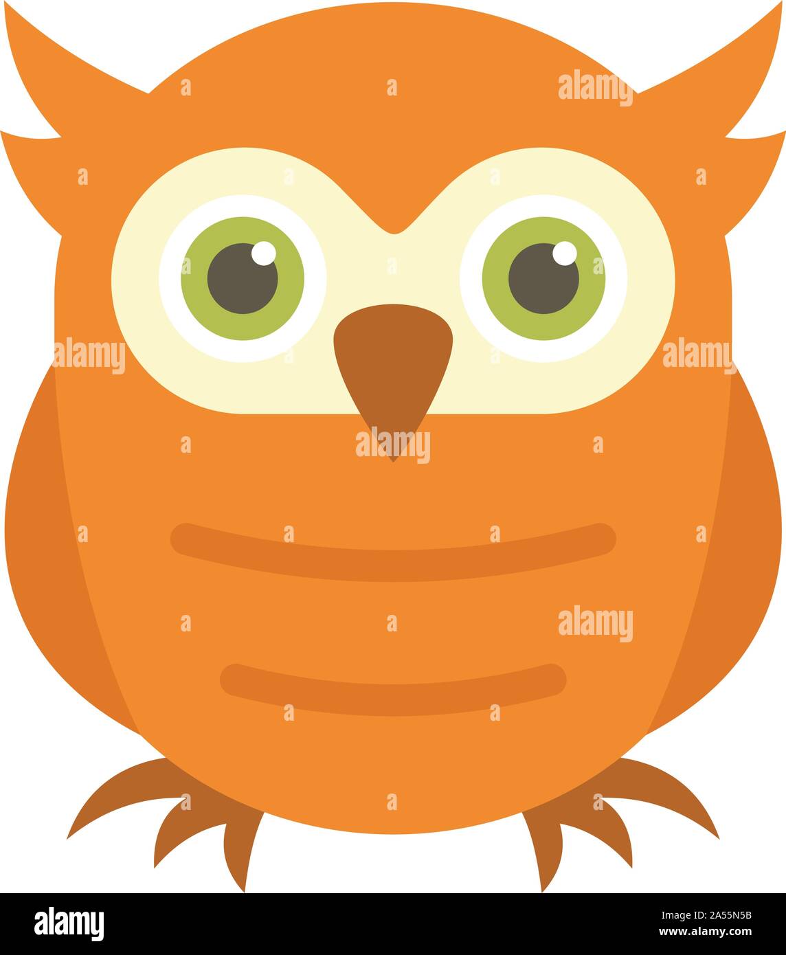 Happy owl icon. Flat illustration of happy owl vector icon for web ...