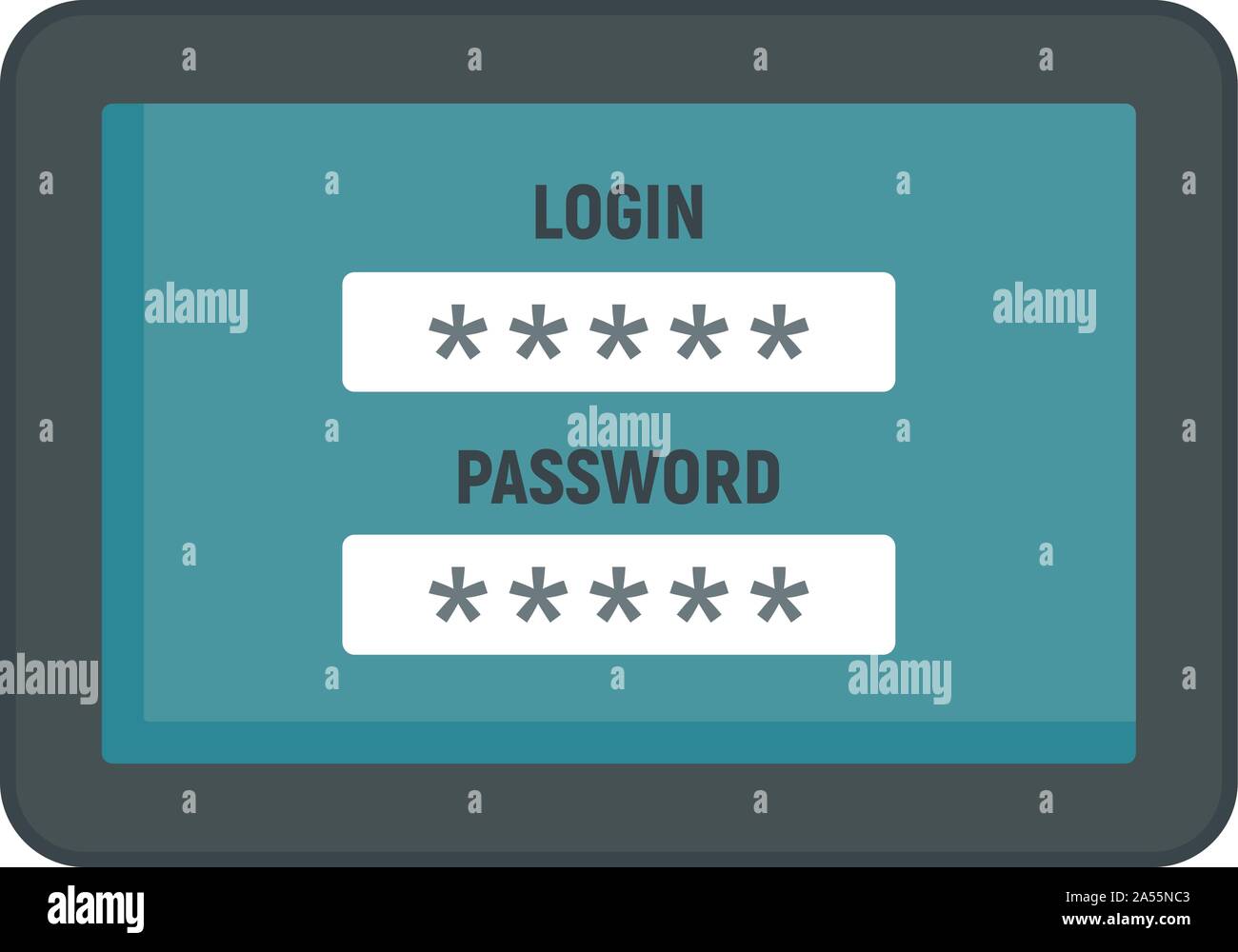 Web bank login icon. Flat illustration of web bank login vector icon ...