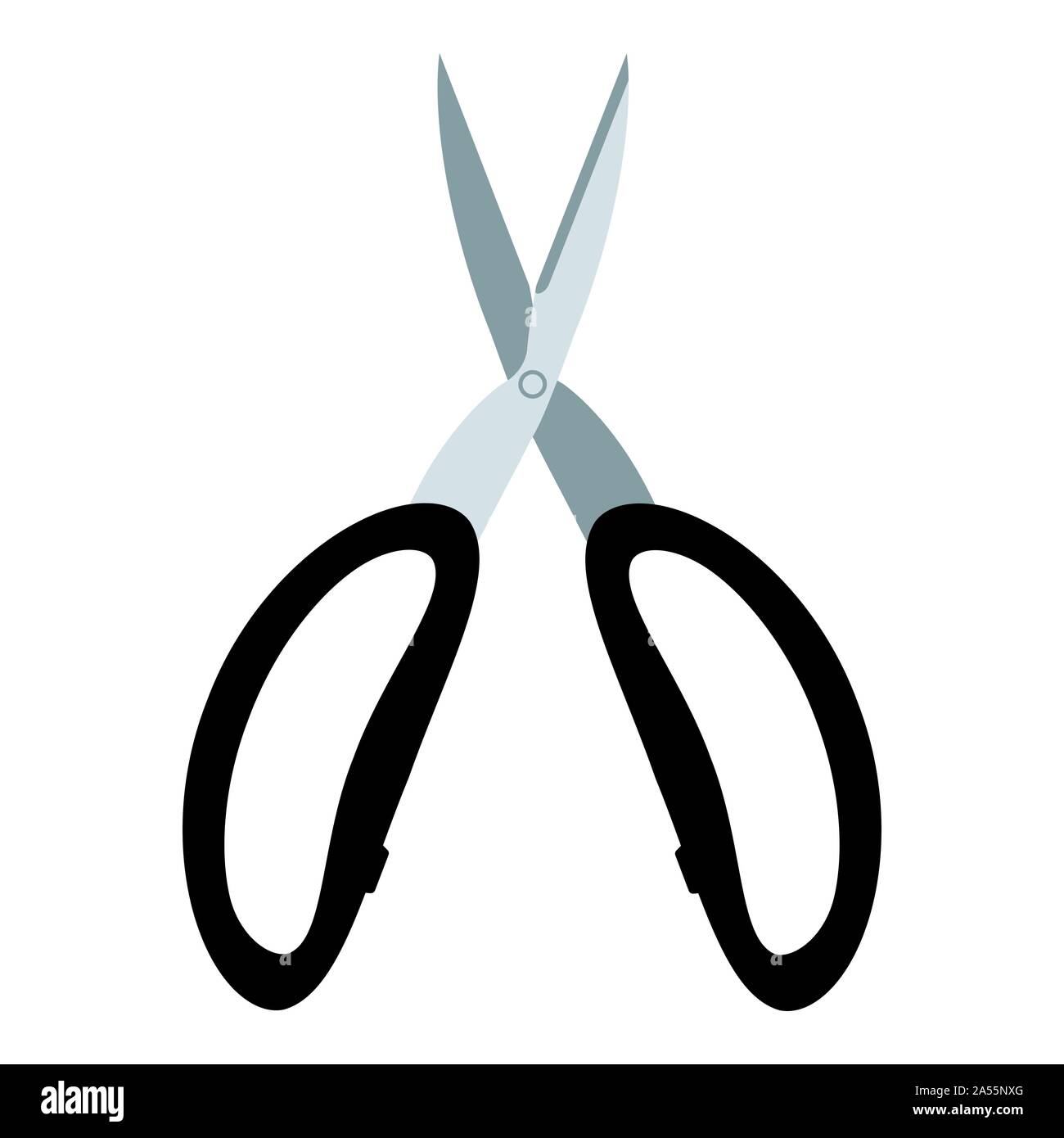 Scissors for paper with handles. Vector illustration isolated on white ...