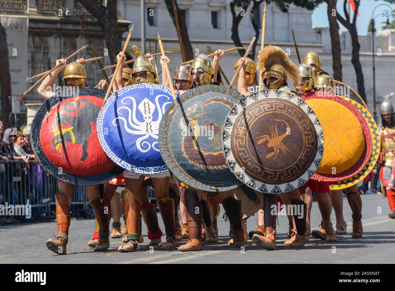 Rome, Italy - April 23, 2017: the representation of the ancient romans ...
