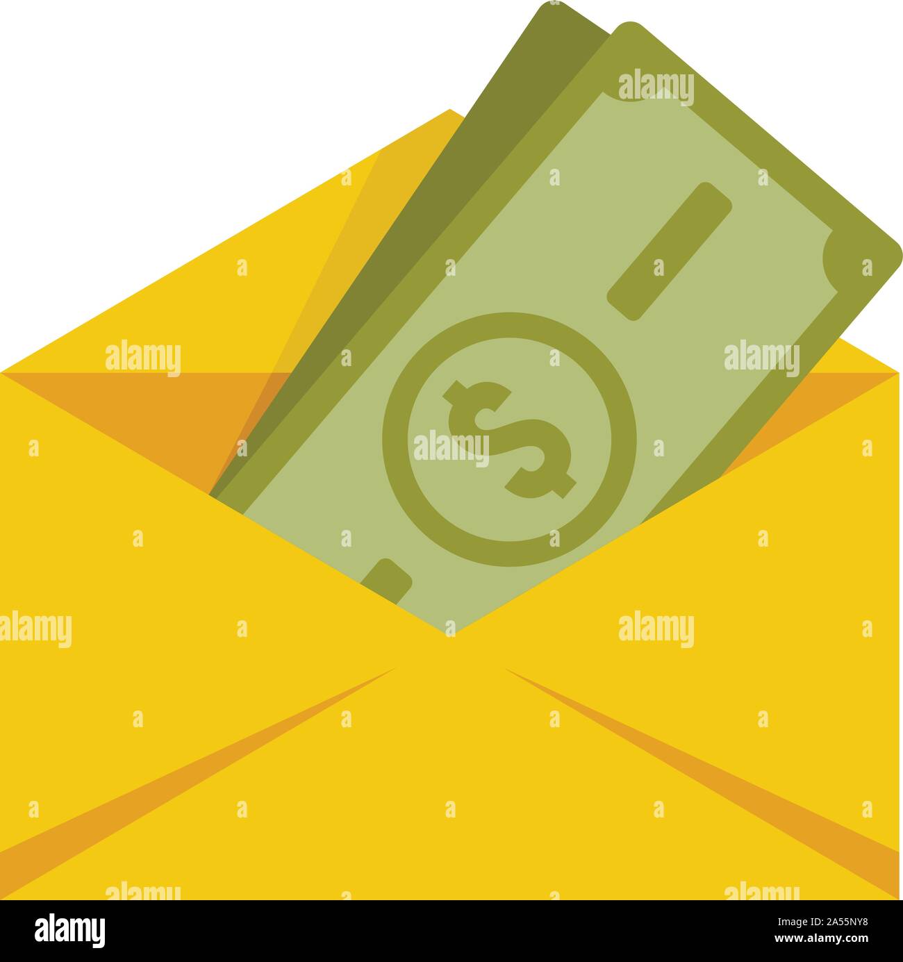 Money envelope icon. Flat illustration of money envelope vector icon ...