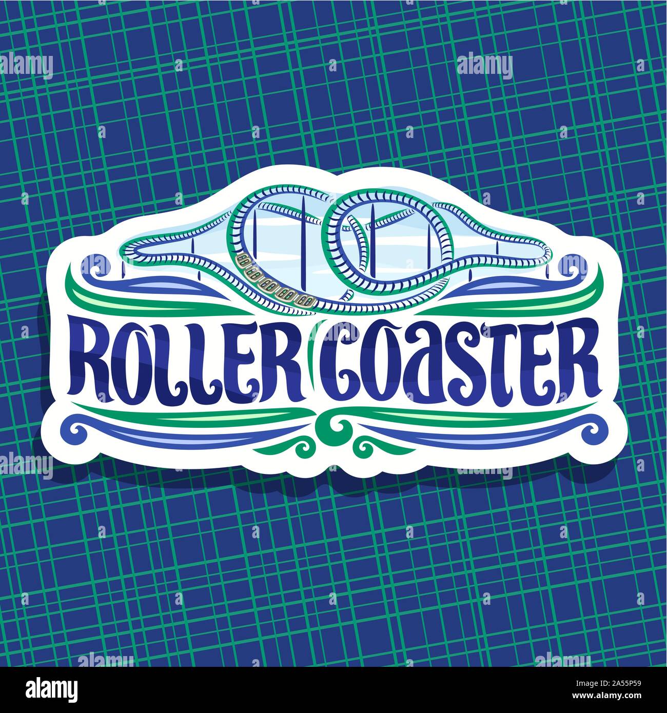 Roller Coaster Loop Cartoon