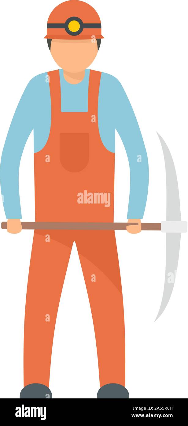 Miner icon. Flat illustration of miner vector icon for web design Stock ...