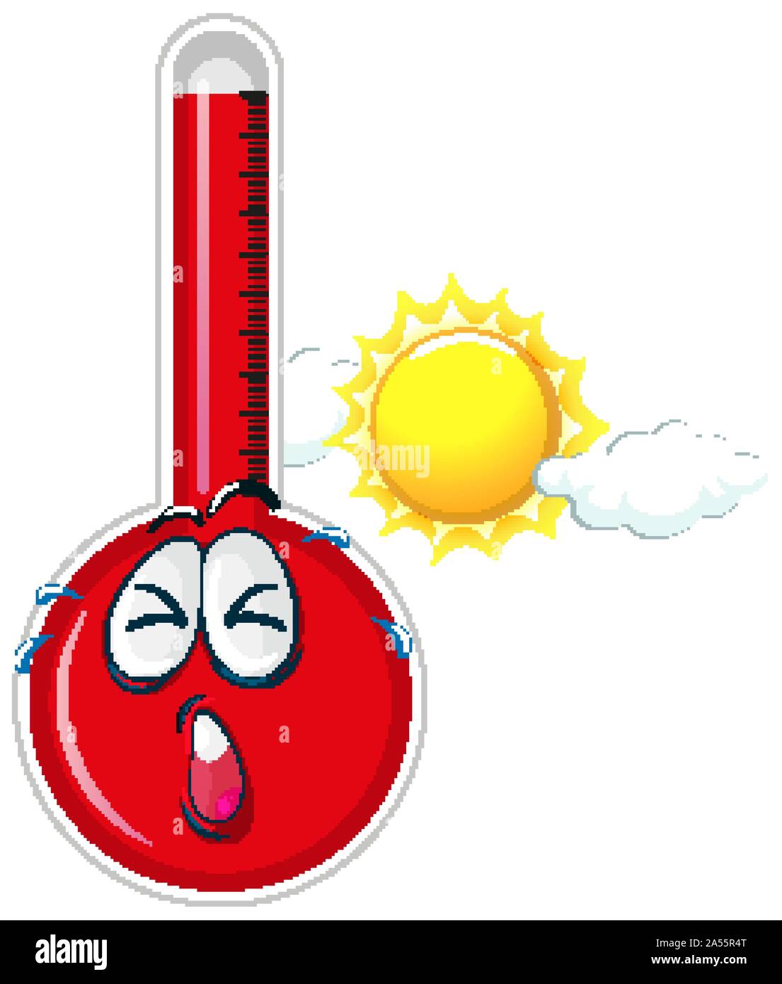 Thermometer in hot weather illustration Stock Vector Image & Art - Alamy