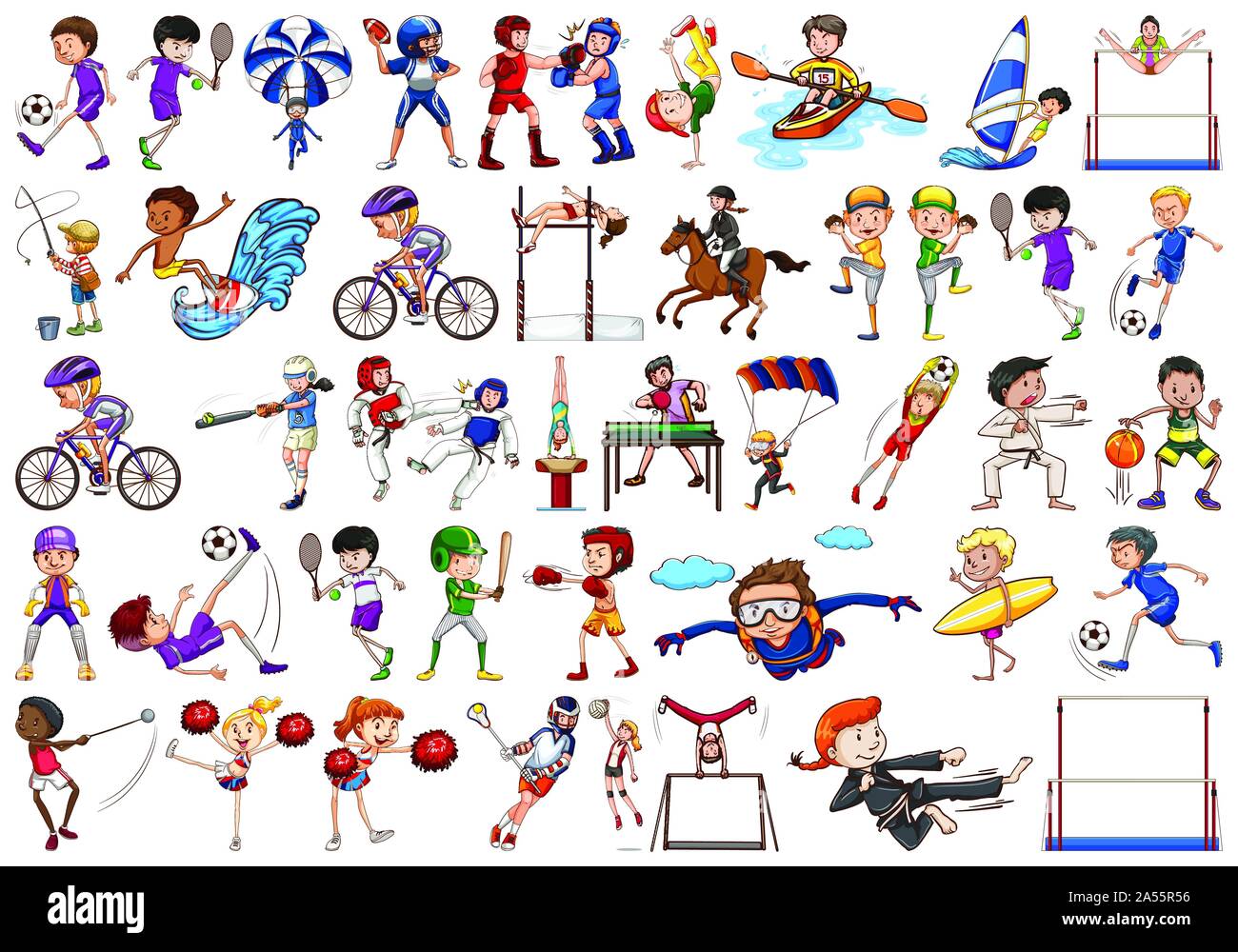 Girls playing water Stock Vector Images - Alamy