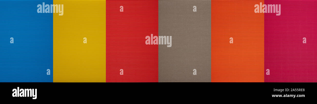 Colorful corrugated cardboard papers background and texture, mockup or ...