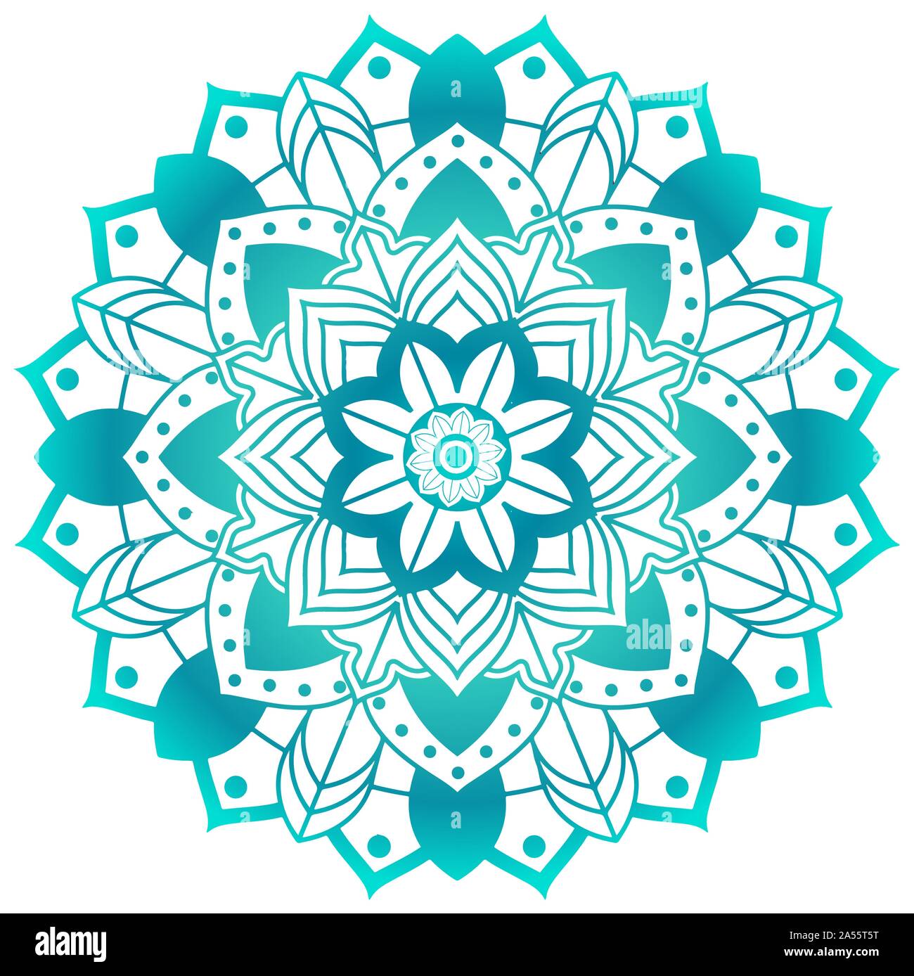 Green mandala in cartoon hi-res stock photography and images - Alamy