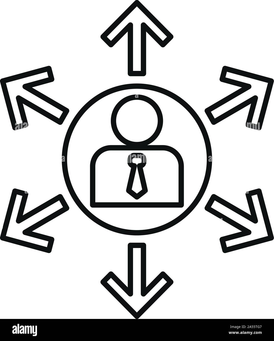 Admin moving icon. Outline admin moving vector icon for web design ...