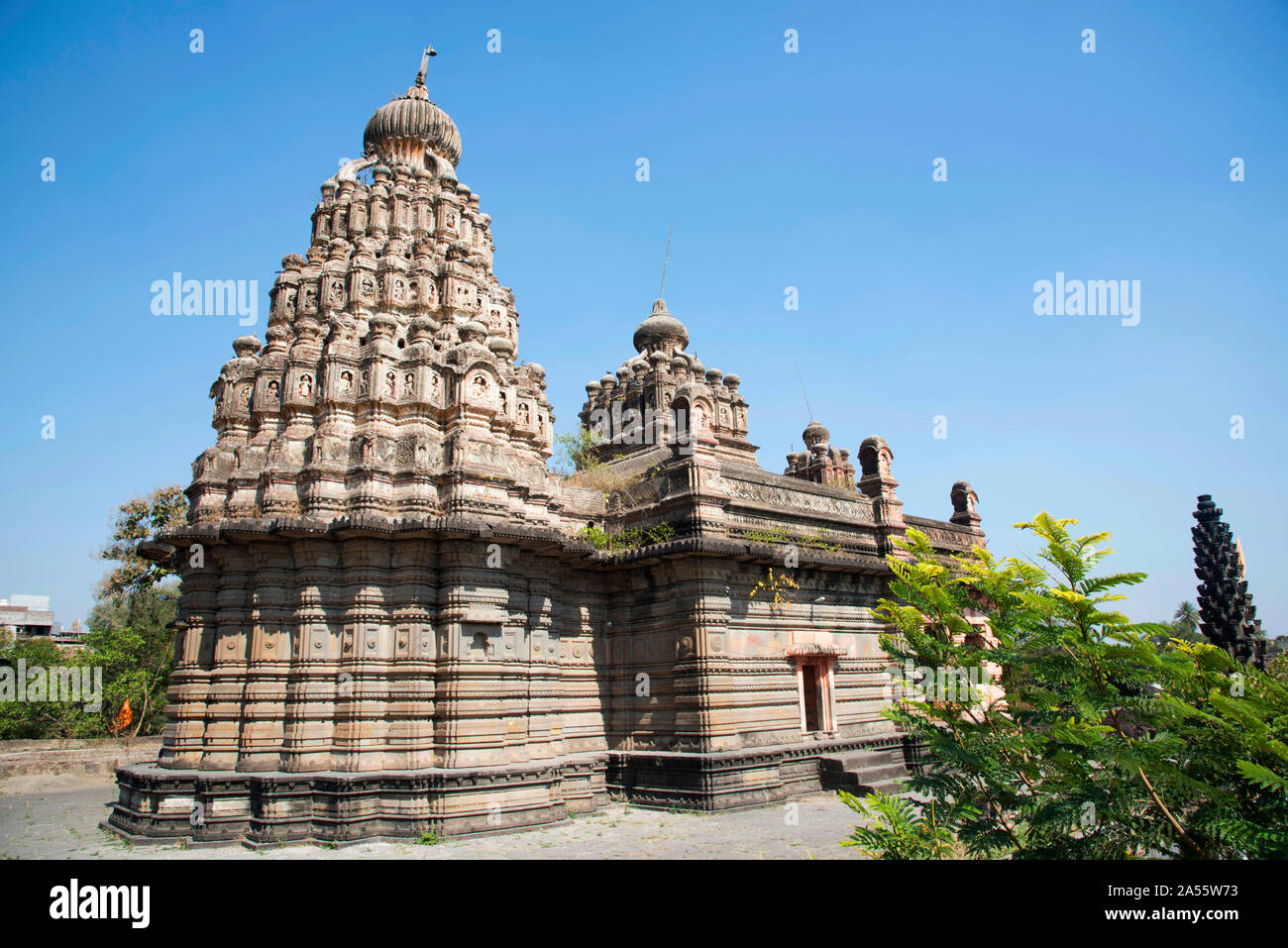 Exterior view of Snagmeshwar Temple in Saswad, Pune District ...