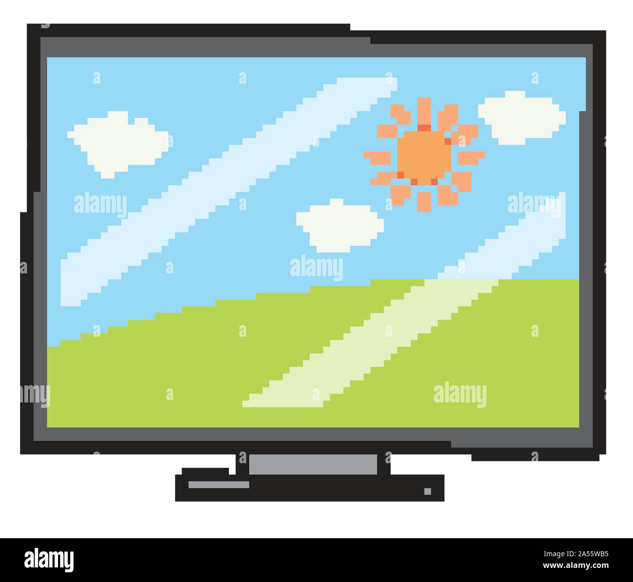 Outdoor tv garden Stock Vector Images - Alamy