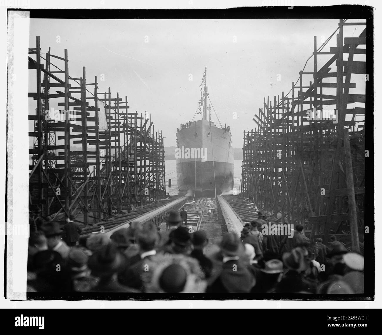 Va. Ship launching of E.A. Morse Stock Photo - Alamy