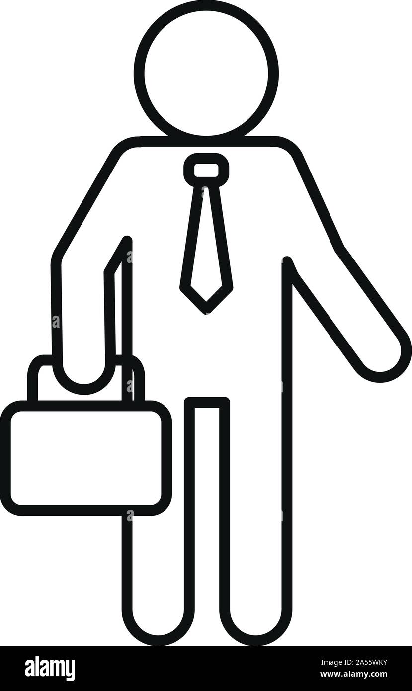 Business administrator icon. Outline business administrator vector icon ...