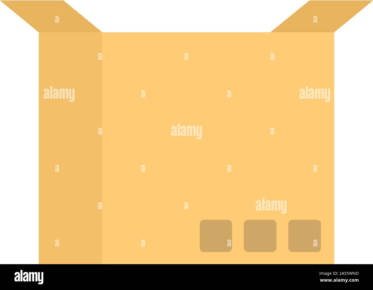 Open carton box icon. Flat illustration of open carton box vector icon ...