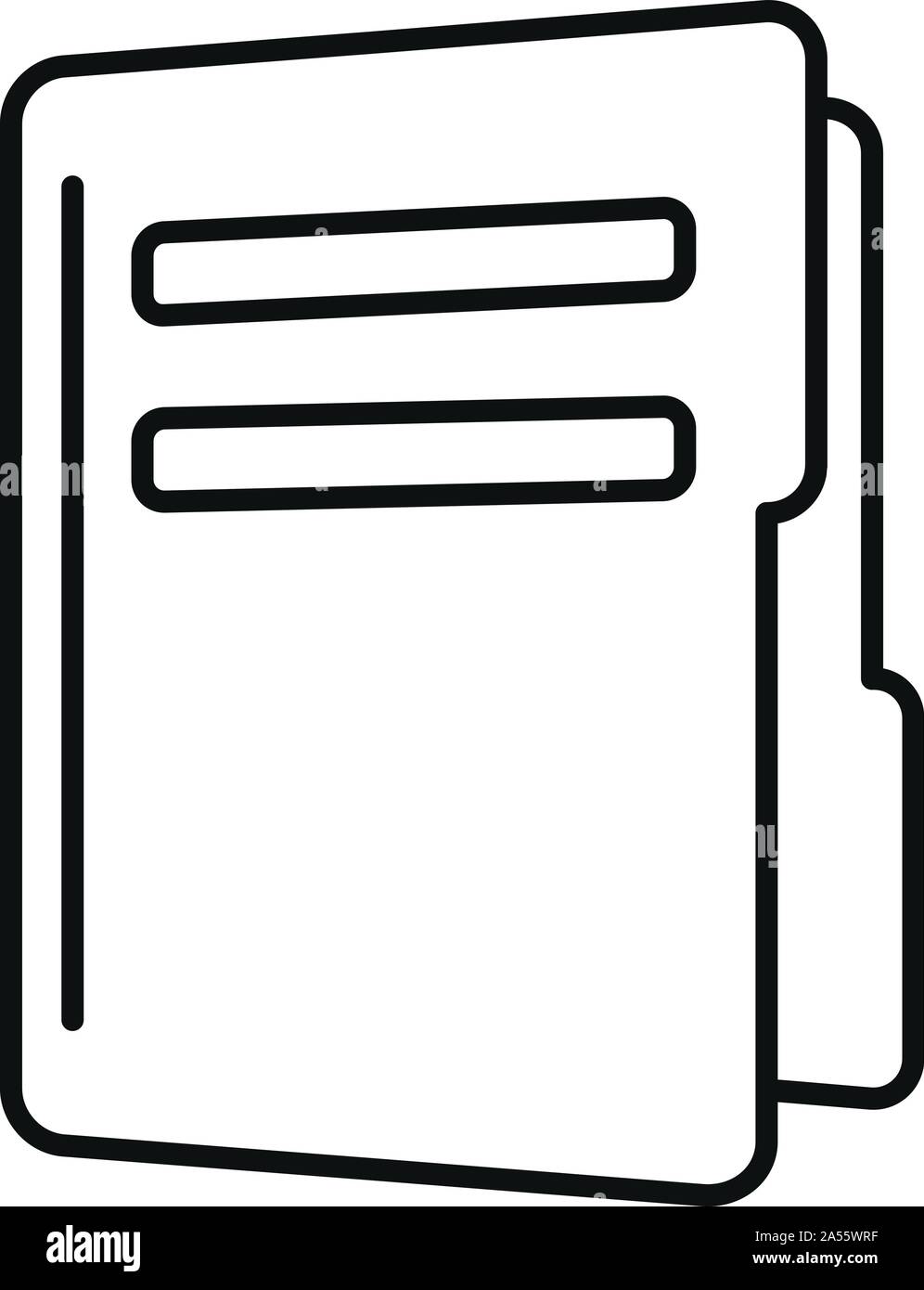 Map folder icon. Outline map folder vector icon for web design isolated ...