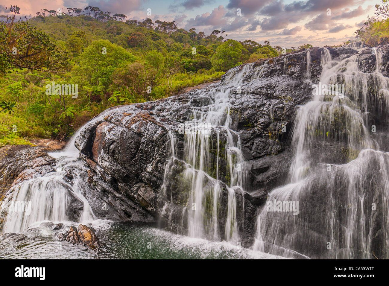 Bakers Falls In Horton Plains - Sri Lanka Stock Photo - Alamy