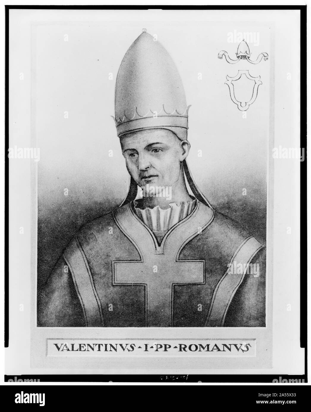 Valentinus I PP Romanus Stock Photo - Alamy