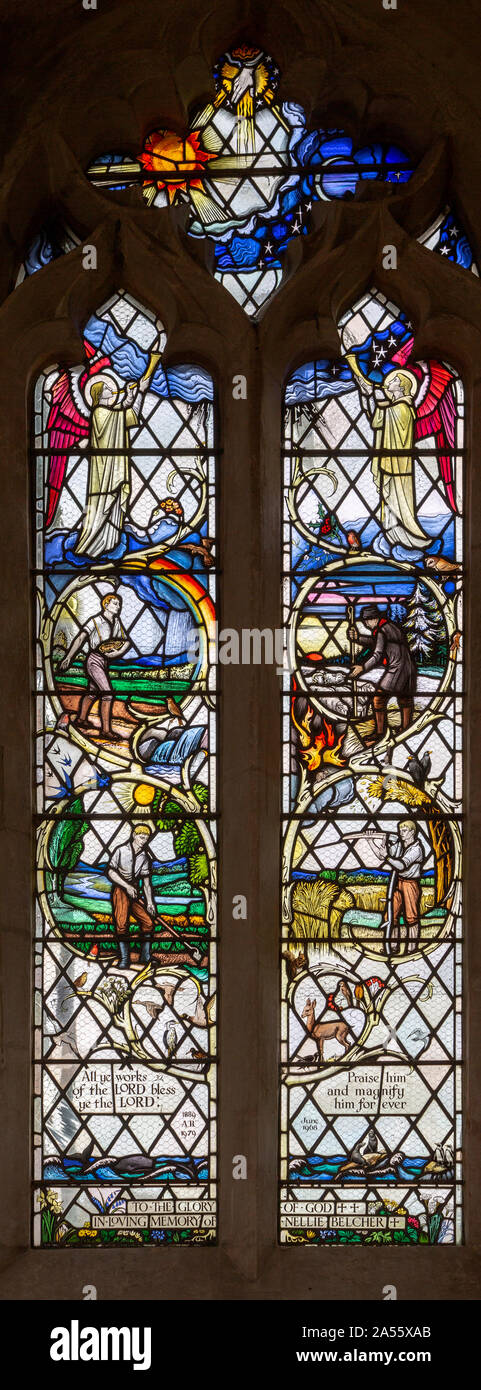 Stained glass window by A.E. Buss 1979, church of Saint Matthew ...