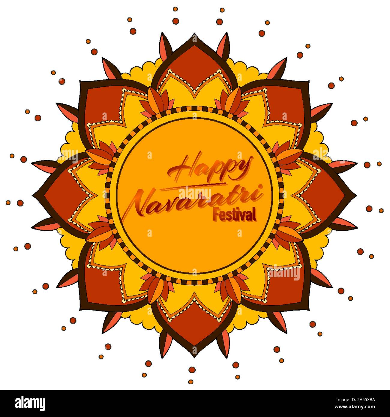 Navaratri poster design with mandala pattern illustration Stock Vector ...