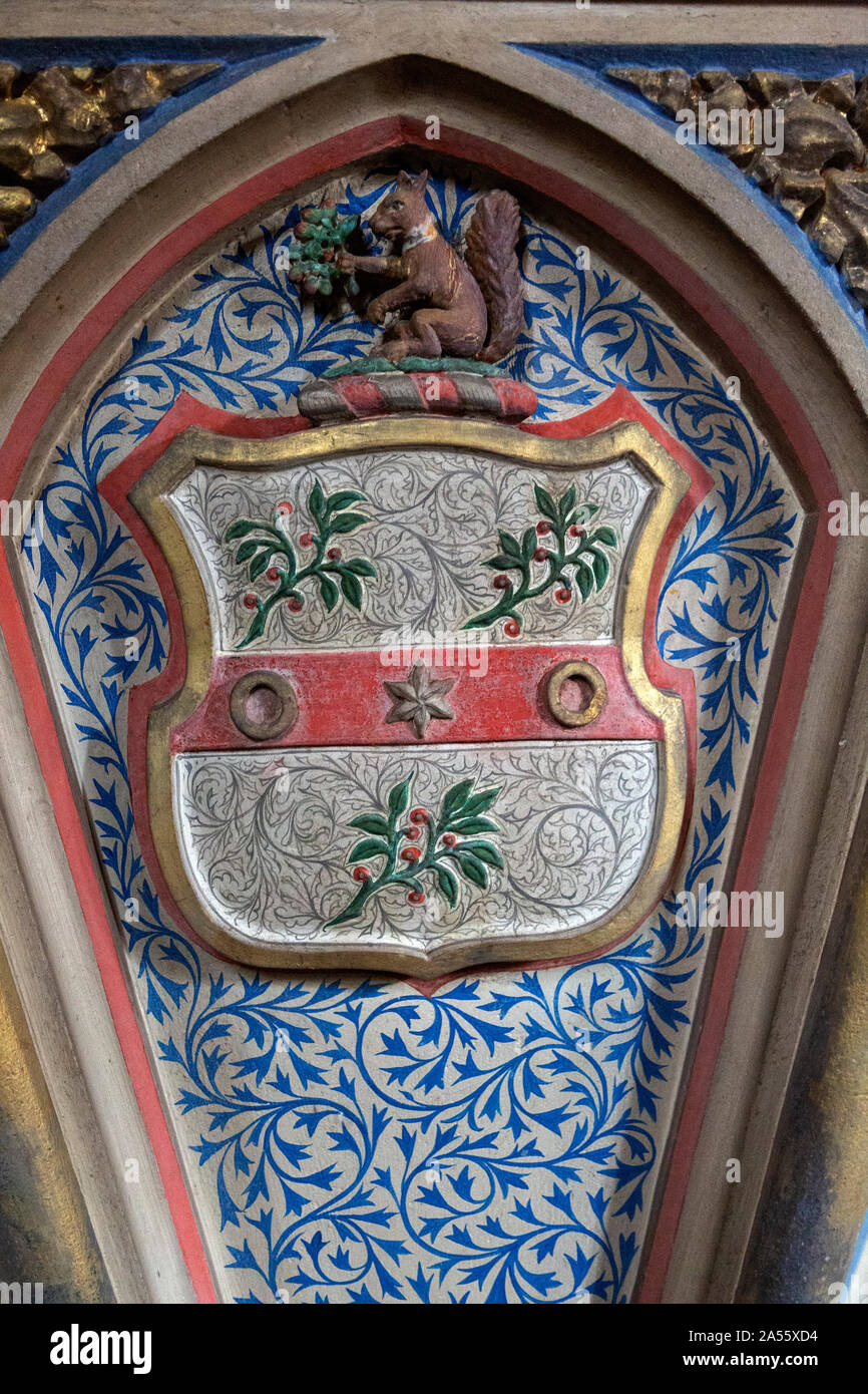 Victorian design aesthetics Leigh Delamere church, Wiltshire, England ...