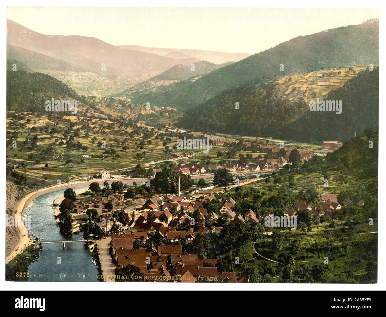 Valley of Murg from Eberstein, Baden-Baden, Baden, Germany Stock Photo ...