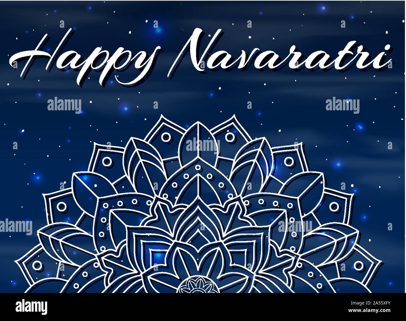 Navaratri poster design with mandala pattern illustration Stock Vector ...