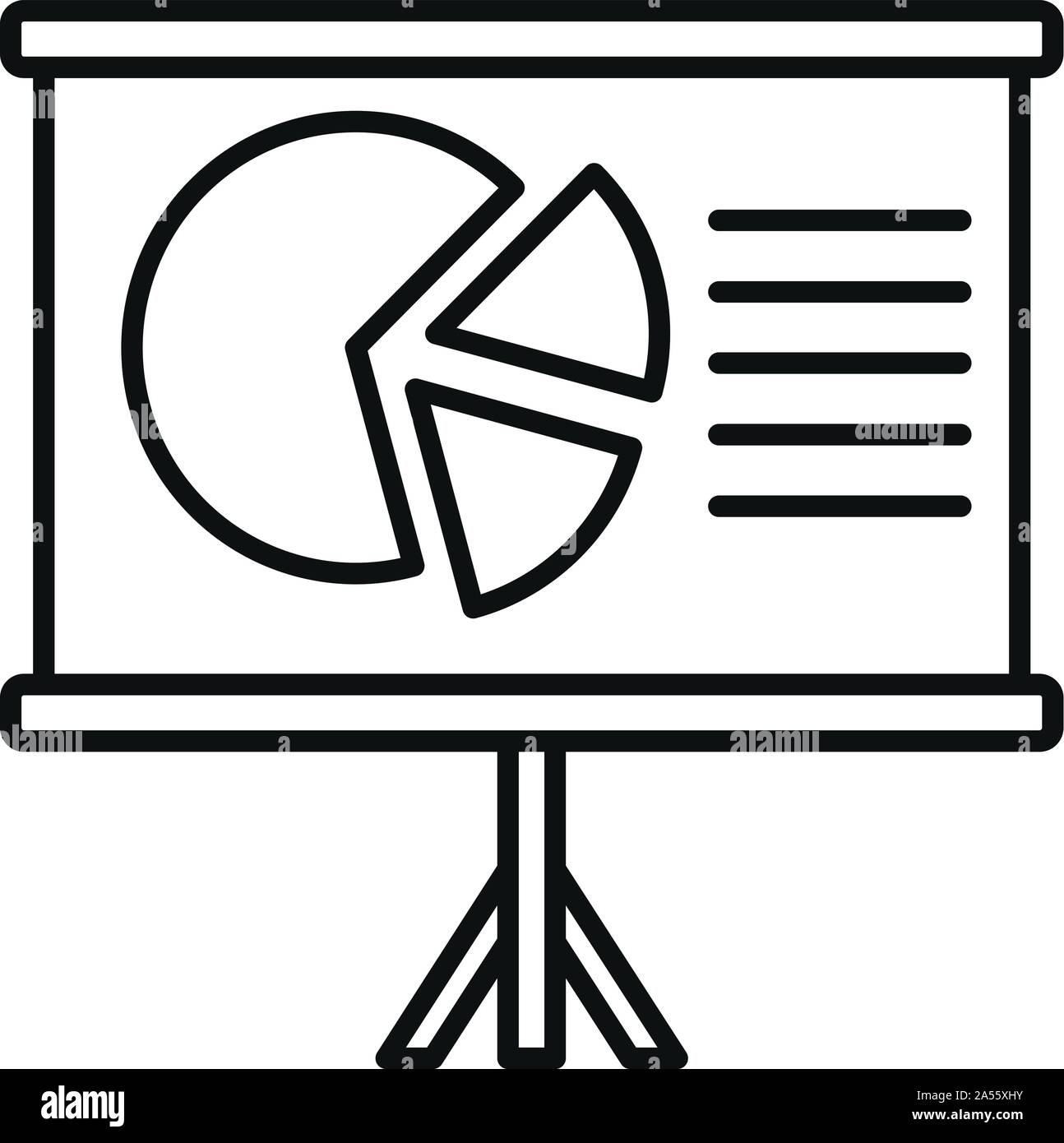 Chart pie banner icon. Outline chart pie banner vector icon for web ...