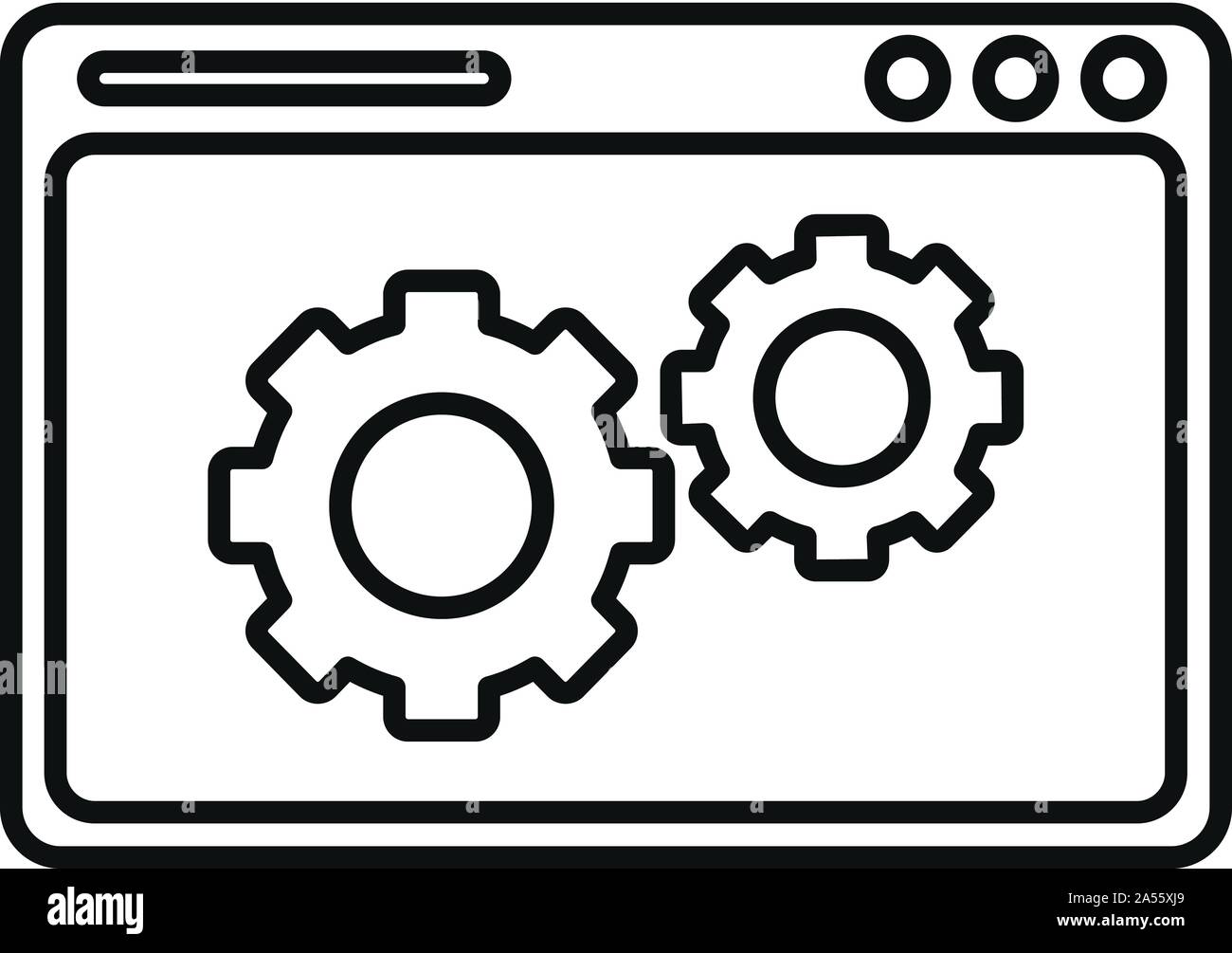 Web page engine icon. Outline web page engine vector icon for web ...