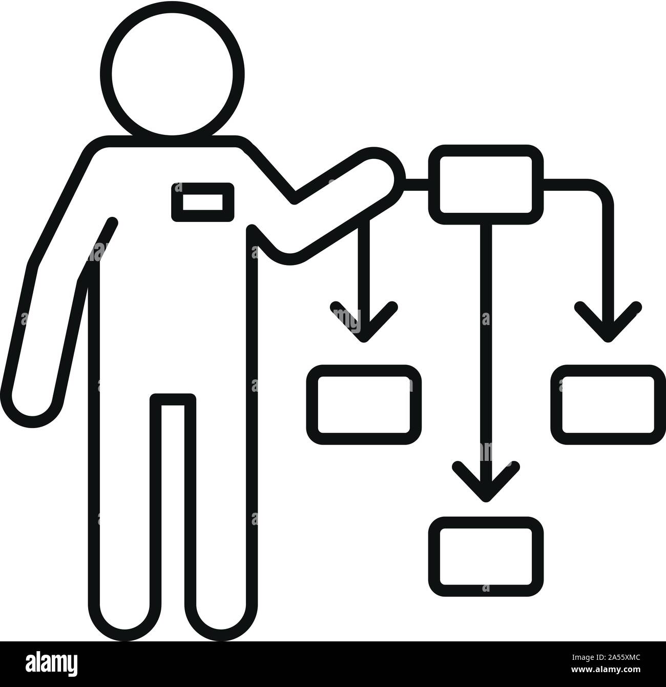 Administrator staff icon. Outline administrator staff vector icon for ...