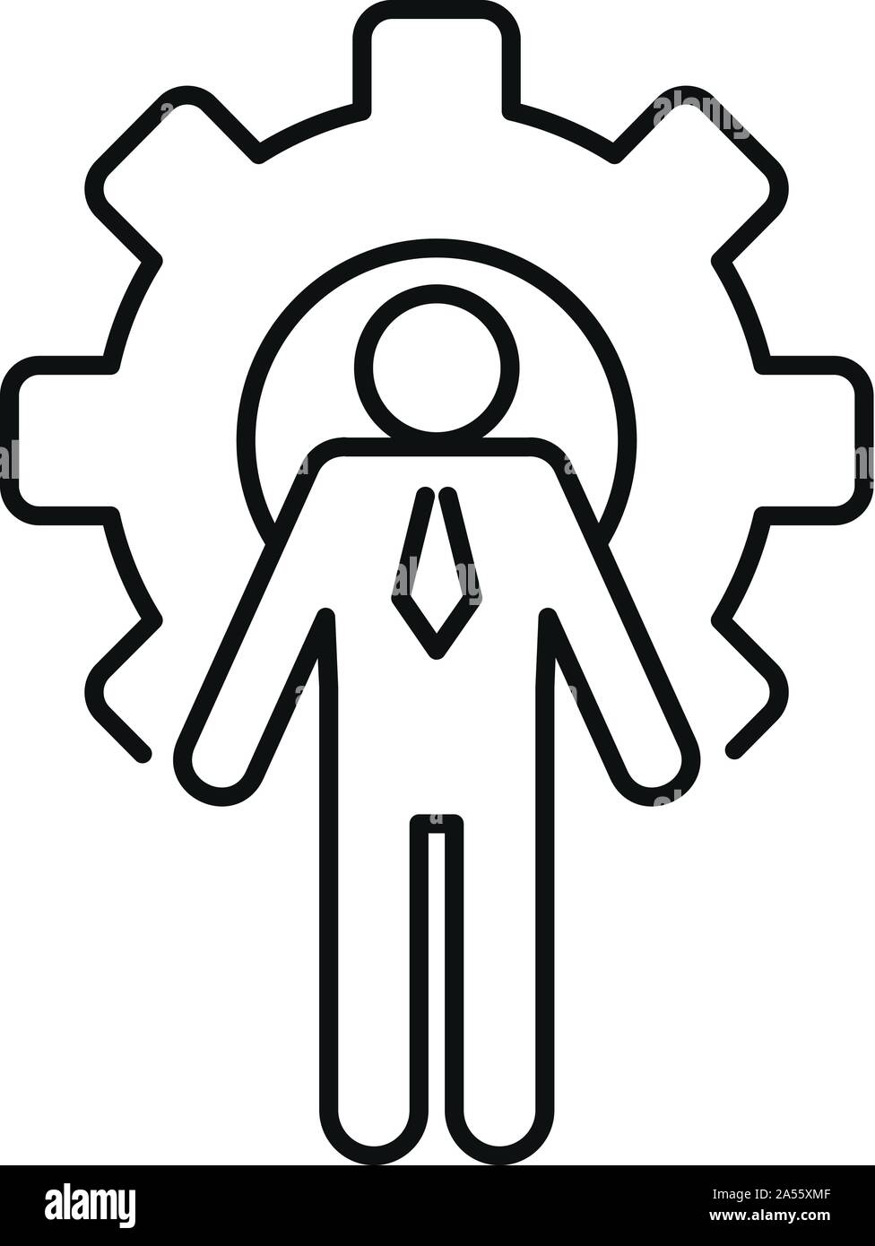 Gear wheel admin icon. Outline gear wheel admin vector icon for web ...