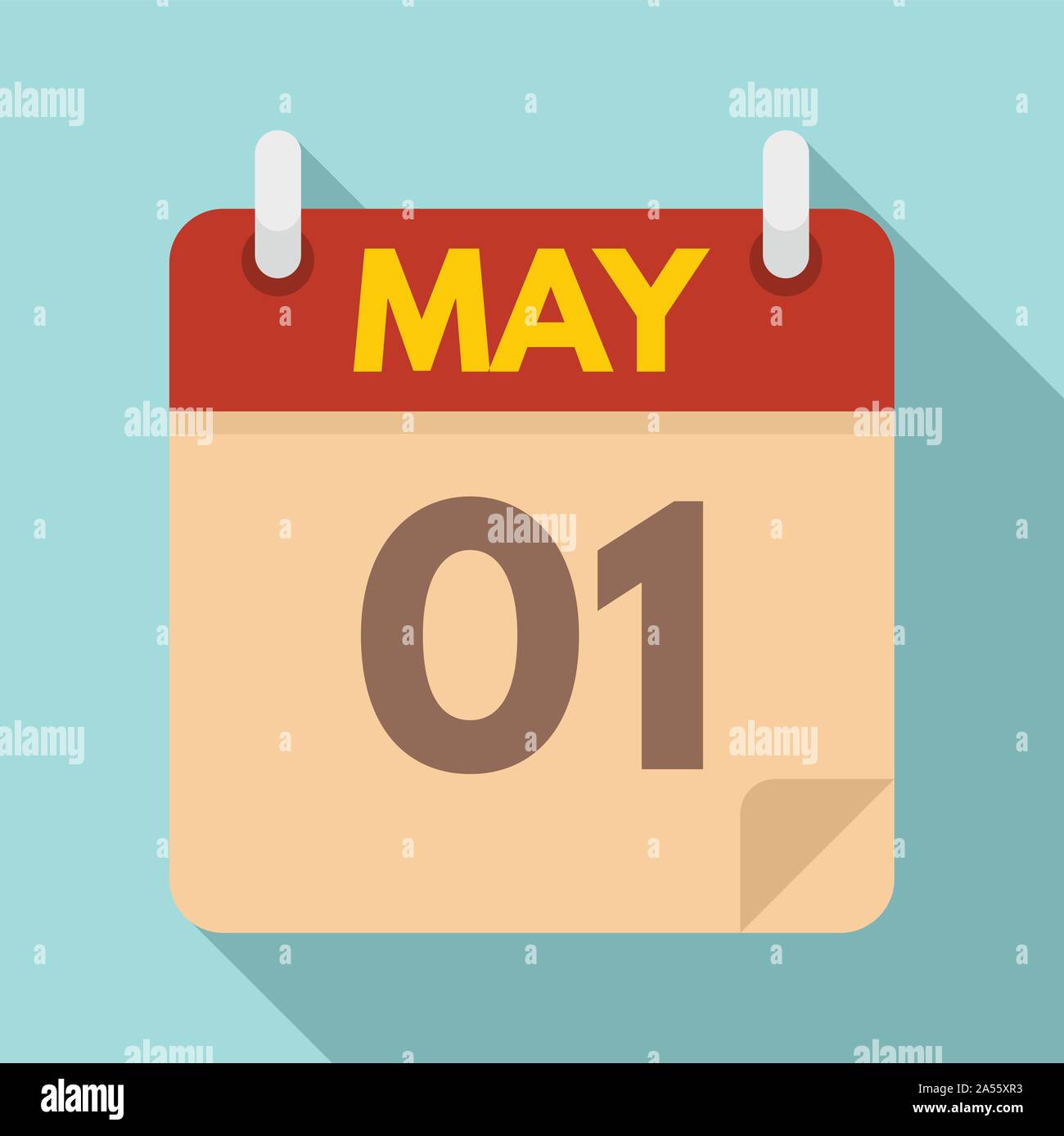 May calendar icon. Flat illustration of may calendar vector icon for ...