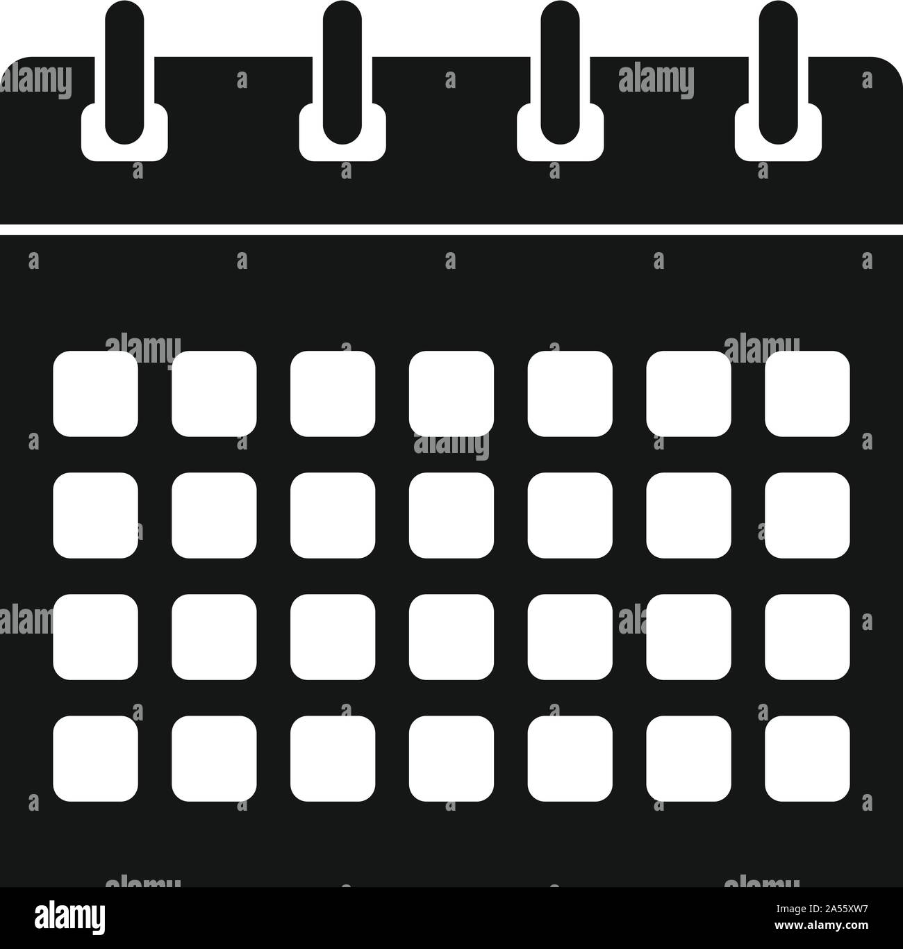 Office calendar icon. Simple illustration of office calendar vector ...