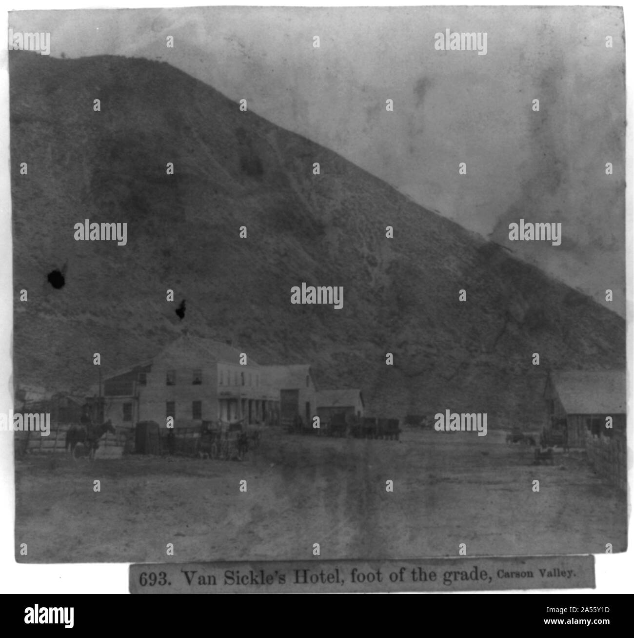Van Sickle's Hotel, foot of the grade, Carson Valley Stock Photo - Alamy