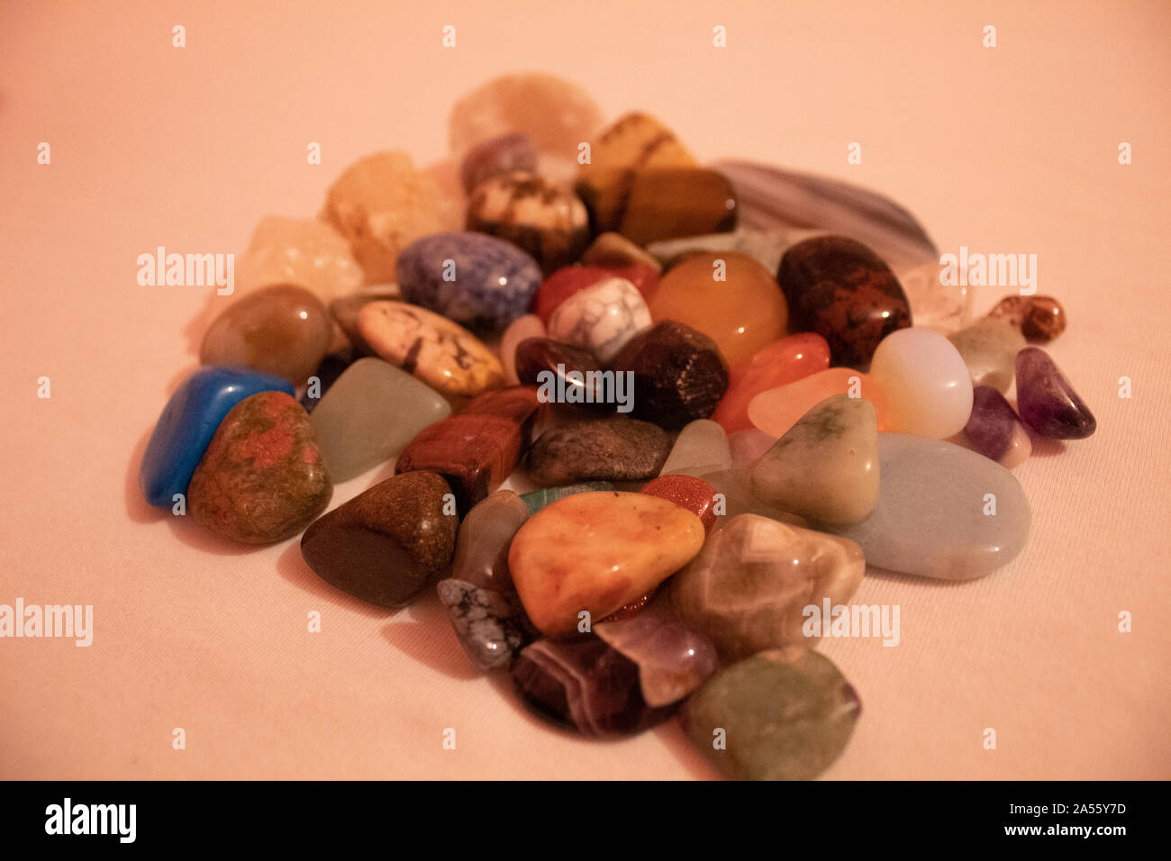Colorful crystals, stones on white background Stock Photo - Alamy
