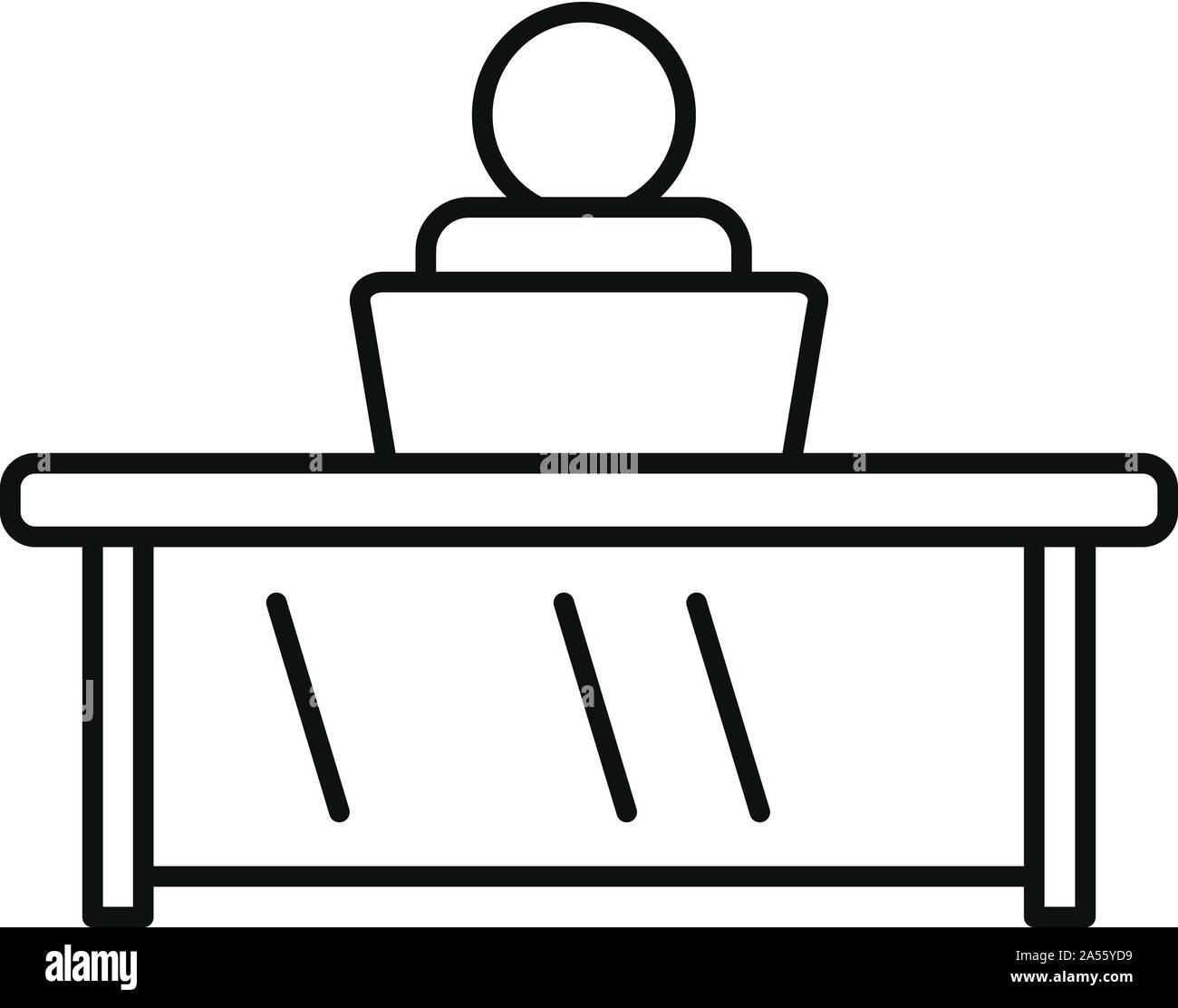 Administrator desktop icon. Outline administrator desktop vector icon ...