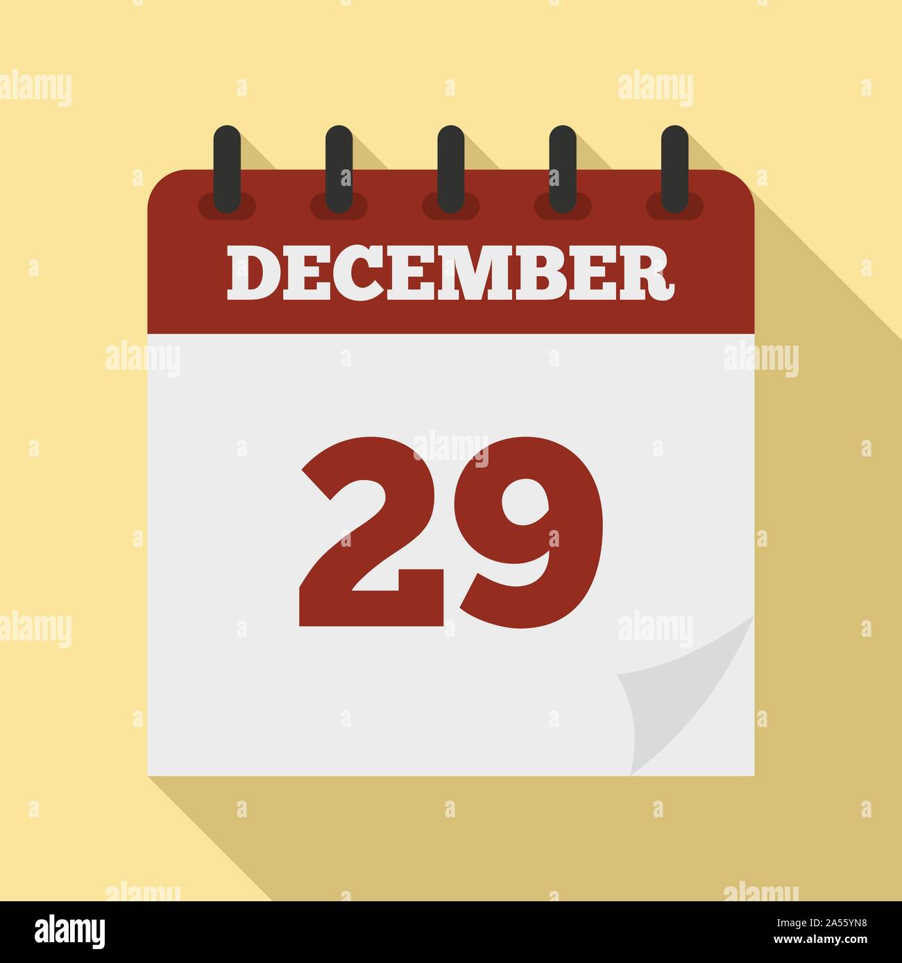 December calendar icon. Flat illustration of december calendar vector ...