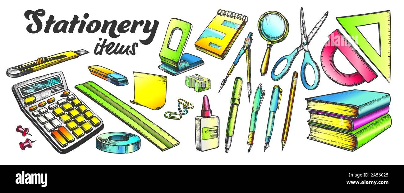 Stationery Items Clipart