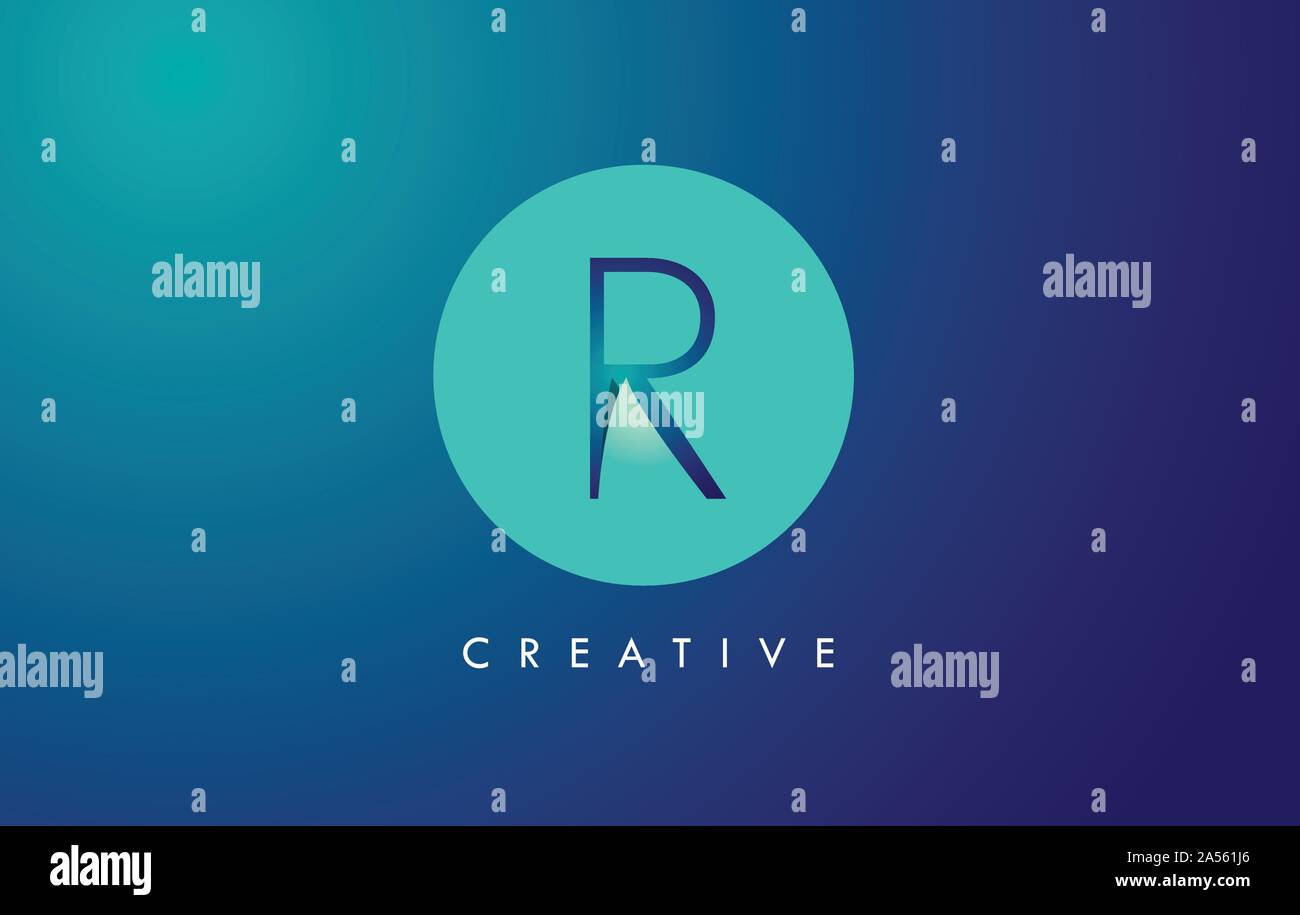 R Letter Logo Icon Design With Paper Cut Creative Look Vector ...