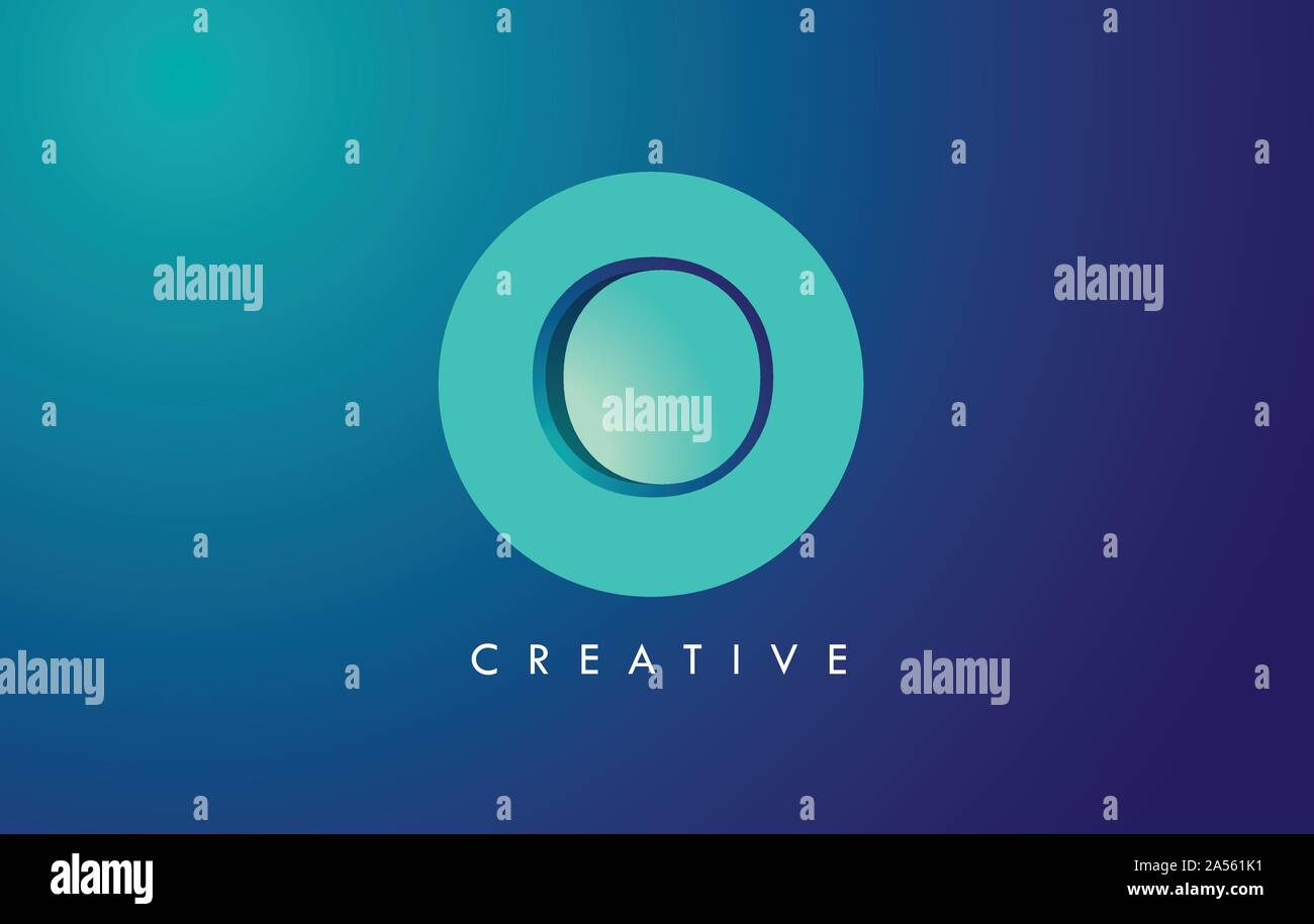 O Letter Logo Icon Design With Paper Cut Creative Look Vector ...
