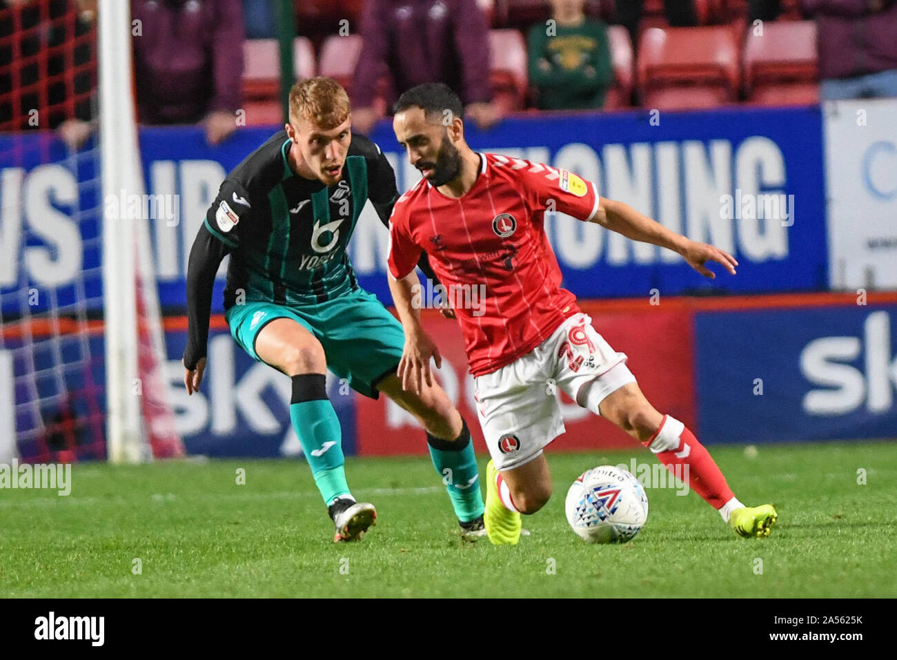 2nd October 2019, The Valley, London, England; Sky Bet Championship, Charlton Athletic v Swansea ...