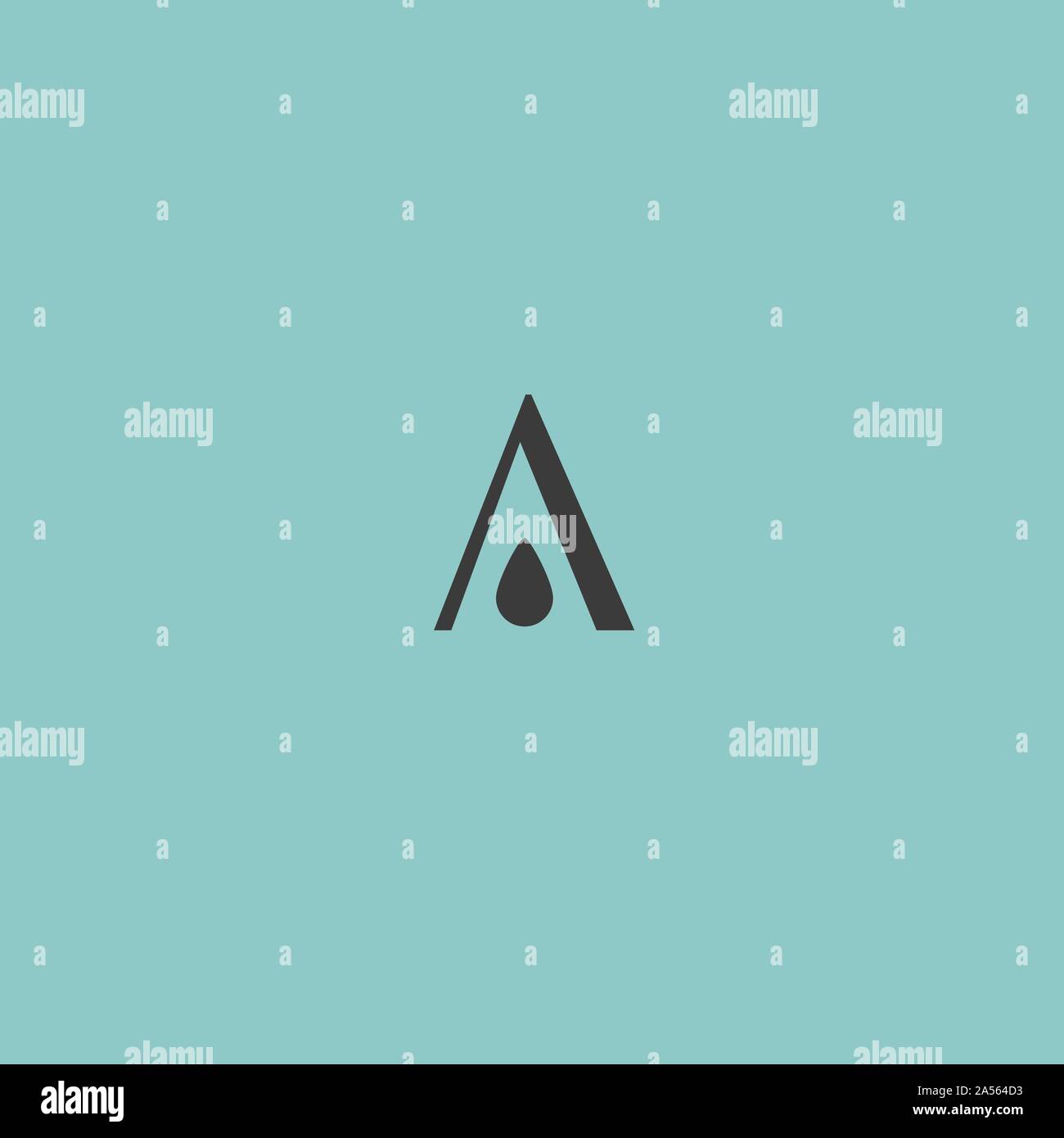 A letter vector logo. A letter drop icon Stock Vector Image & Art - Alamy