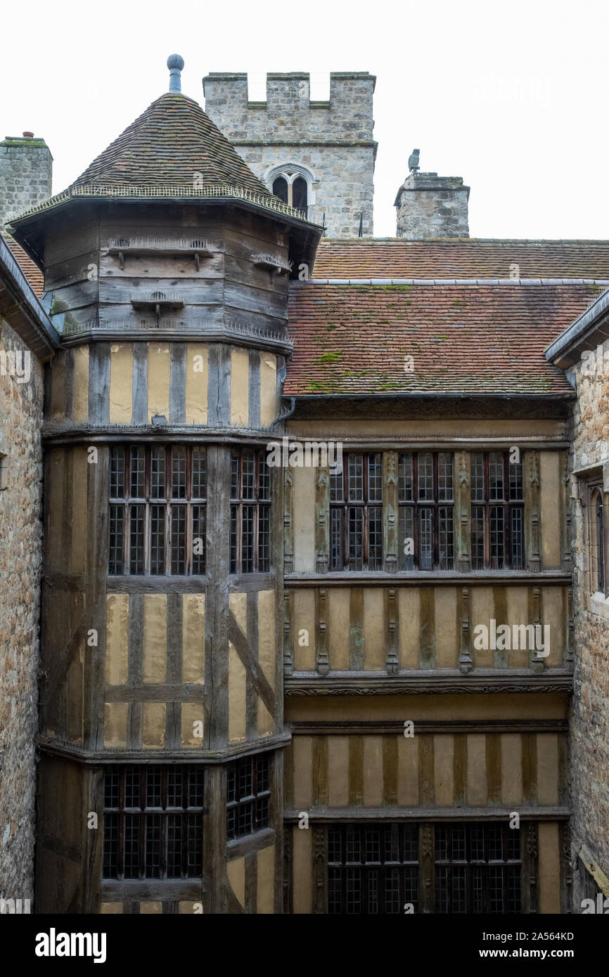Turret inside Leeds Castle near Maidstone Kent UK Stock Photo - Alamy