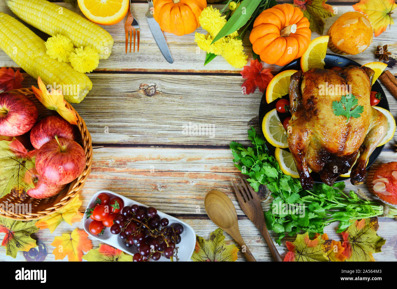 Thanksgiving table Celebration Traditional Setting Food or Christmas ...
