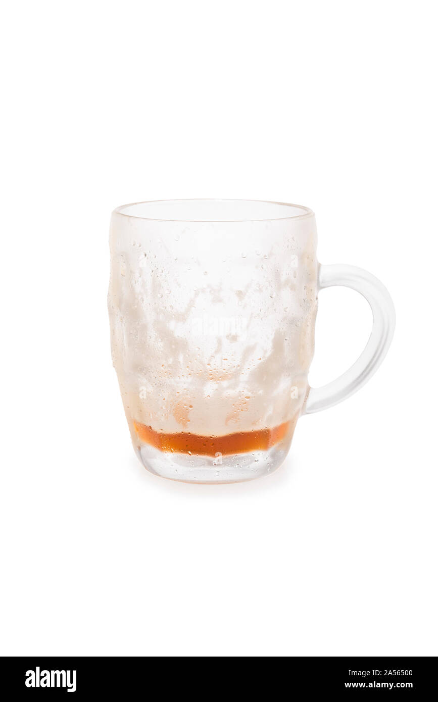 Almost Empty Bock Beer Mug Isolated on a White Background Stock Photo ...