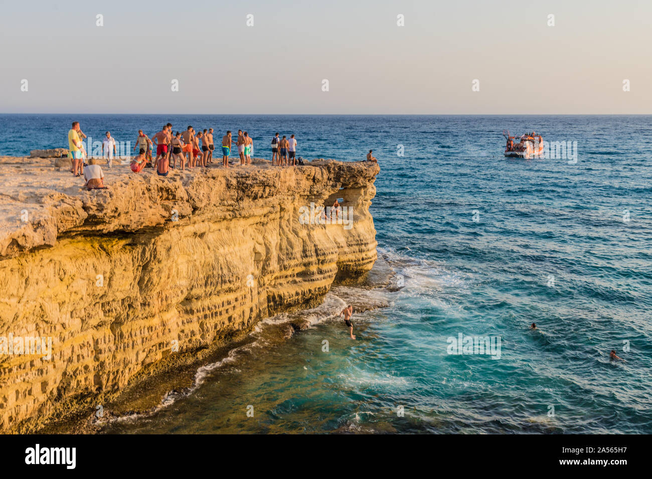 A typical view at Cape Greco in Cyprus Stock Photo - Alamy