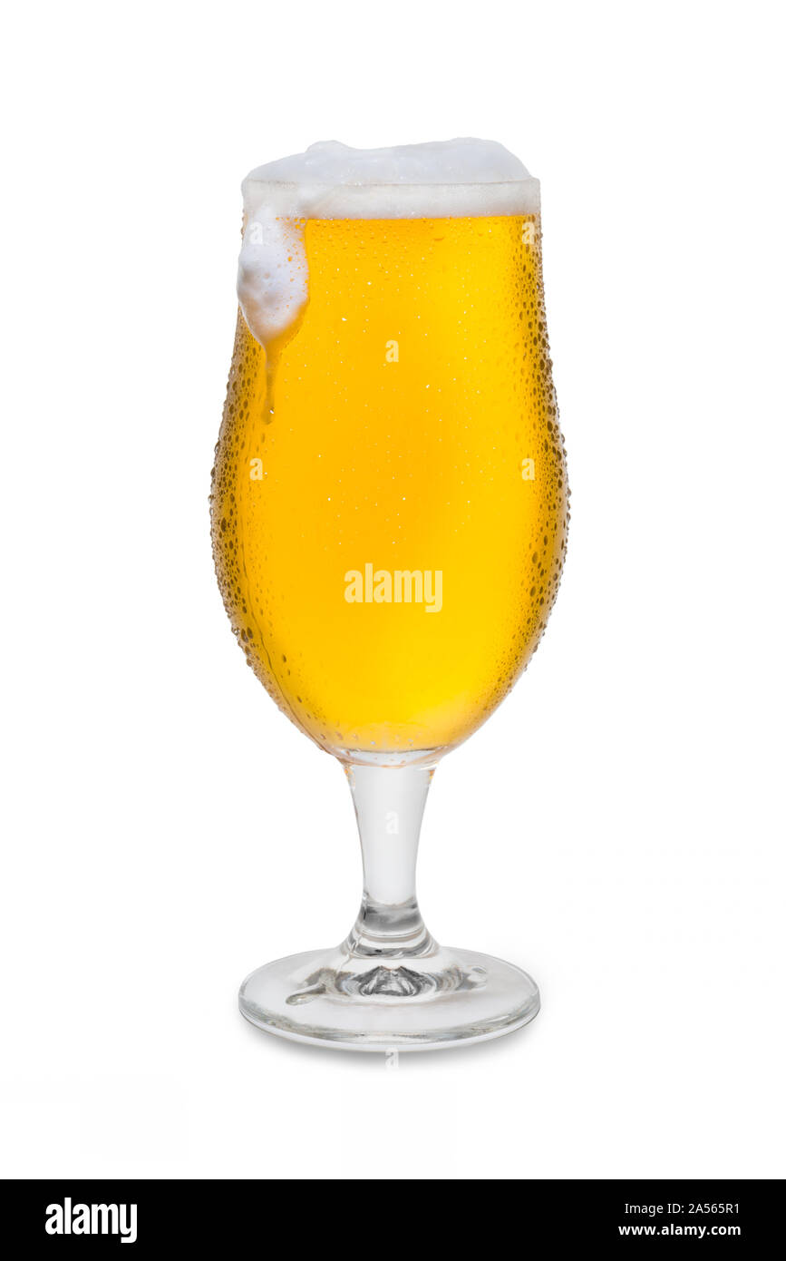 Full Belgium Ale with Condensation, Foam Head, and Drip #4 Stock Photo ...